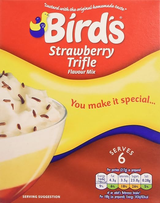 Amazon.com : Bird's Strawberry Trifle Mix 141g : Pudding Mixes ...