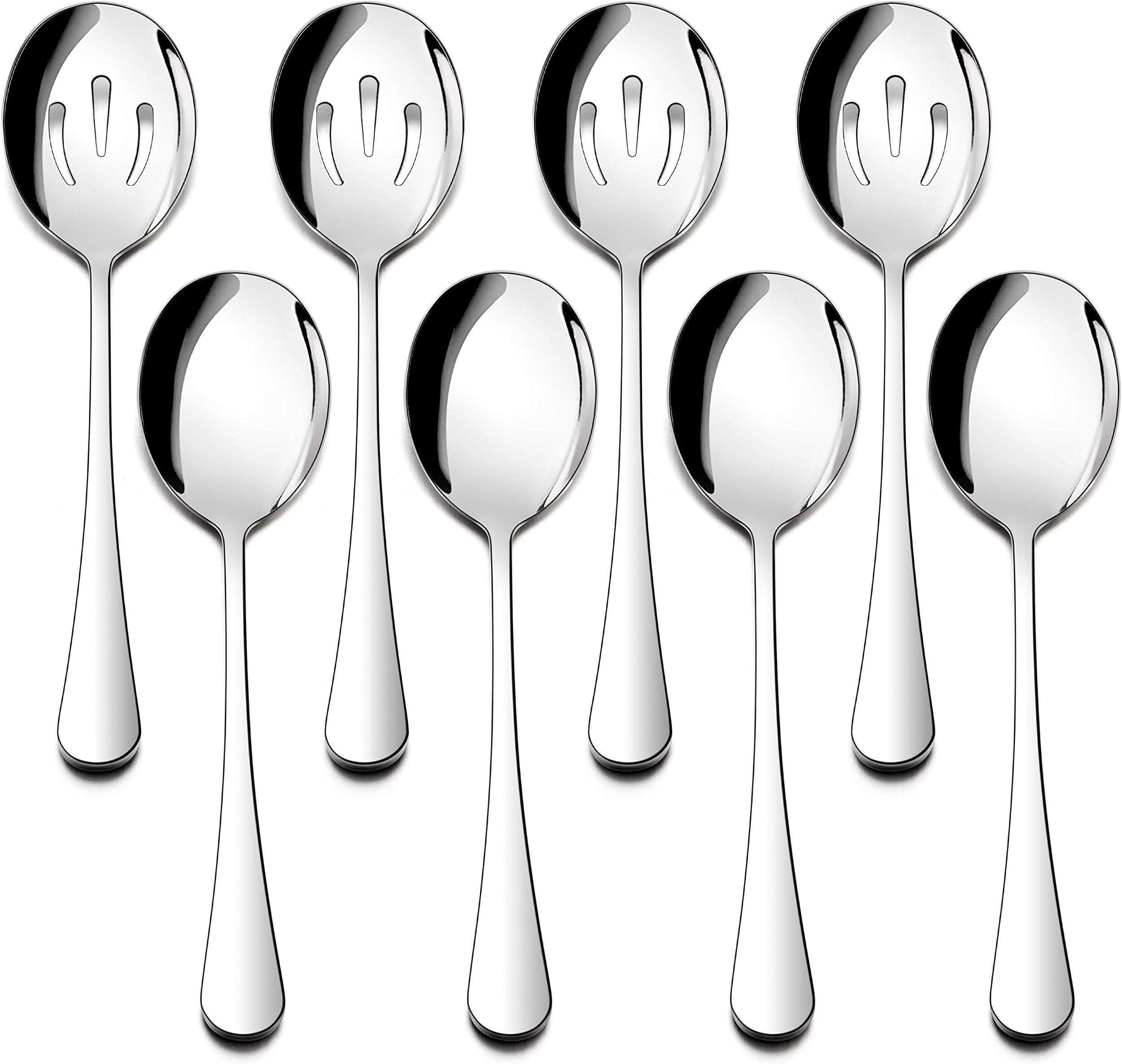Amazon.com | GoGeiLi Stainless Steel Serving Spoon Set, Include 3 Large ...