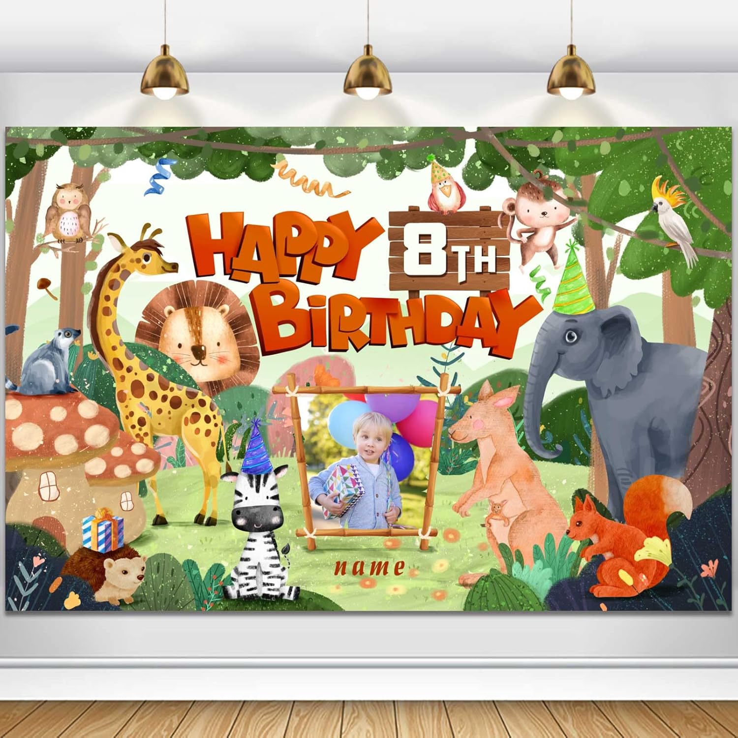Amazon.com: Custom Safari Birthday Decorations Supplies,Personalization ...