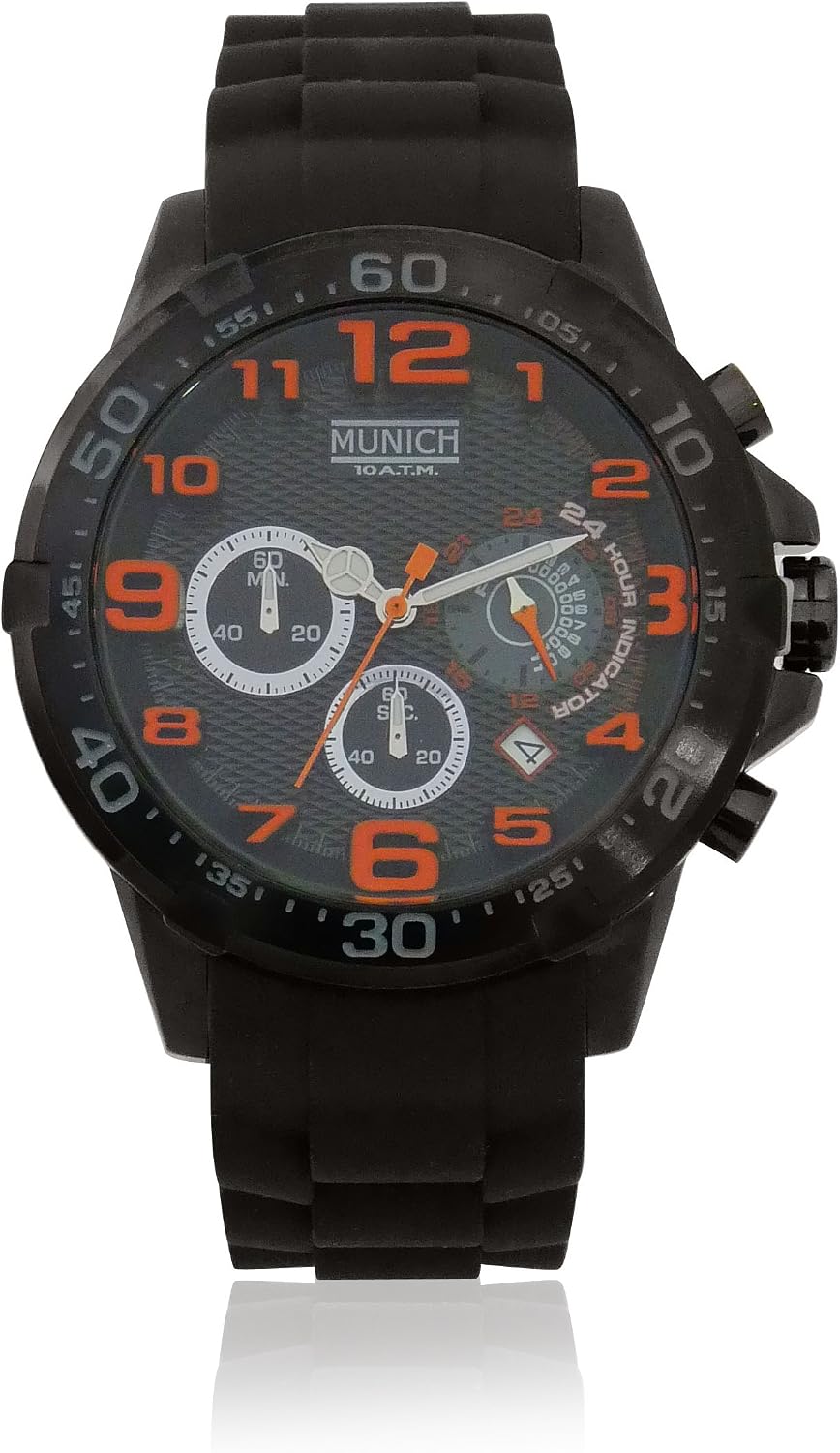 Munich Reloj Analógico para Unisex Adultos de Cuarzo con Correa en ...