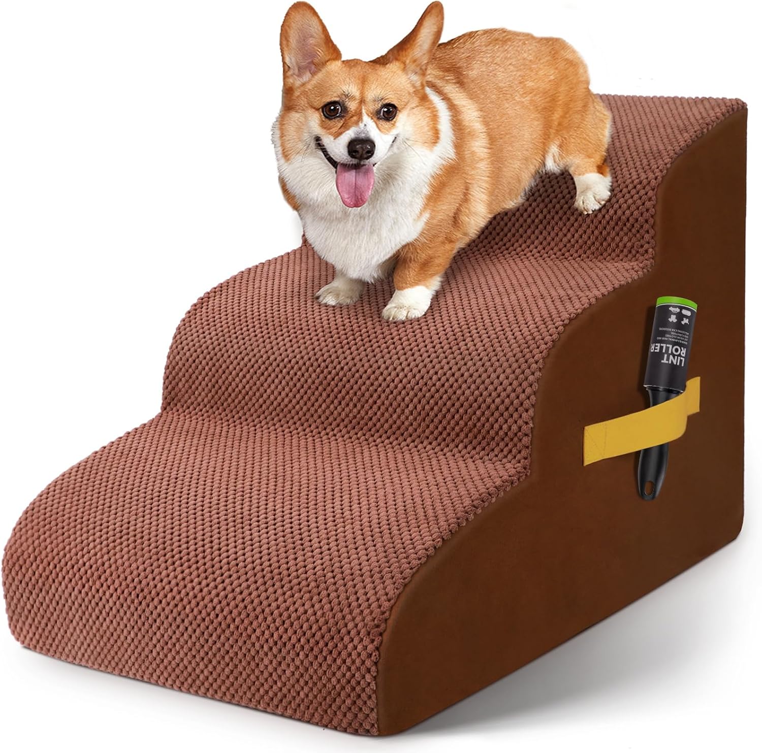 Amazon.com : Portable Dog Stairs with Handle: 2, 3, 4-Tier Foam Steps ...