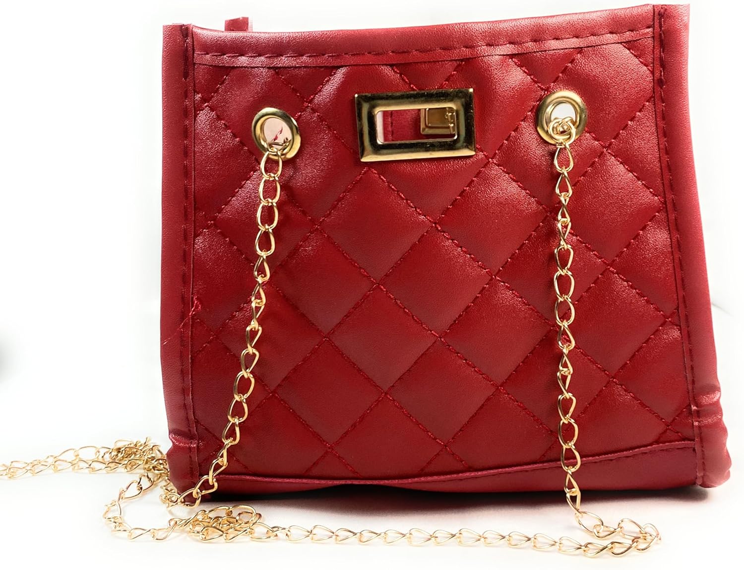 simple solid color shoulder bag (red): Handbags: Amazon.com