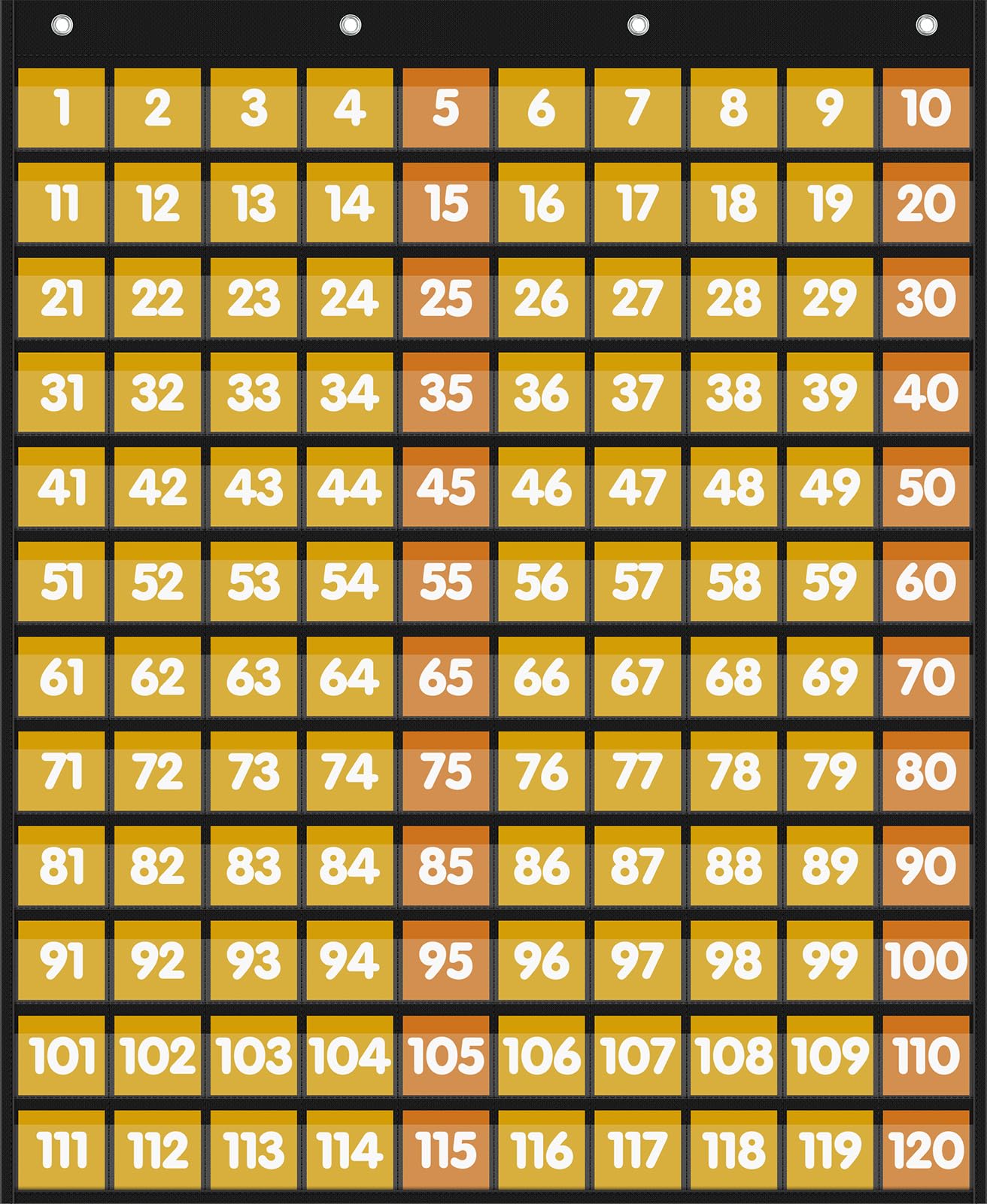 Amazon.com: Jercecy Black Hundreds Pocket Charts for Classroom with 135 ...