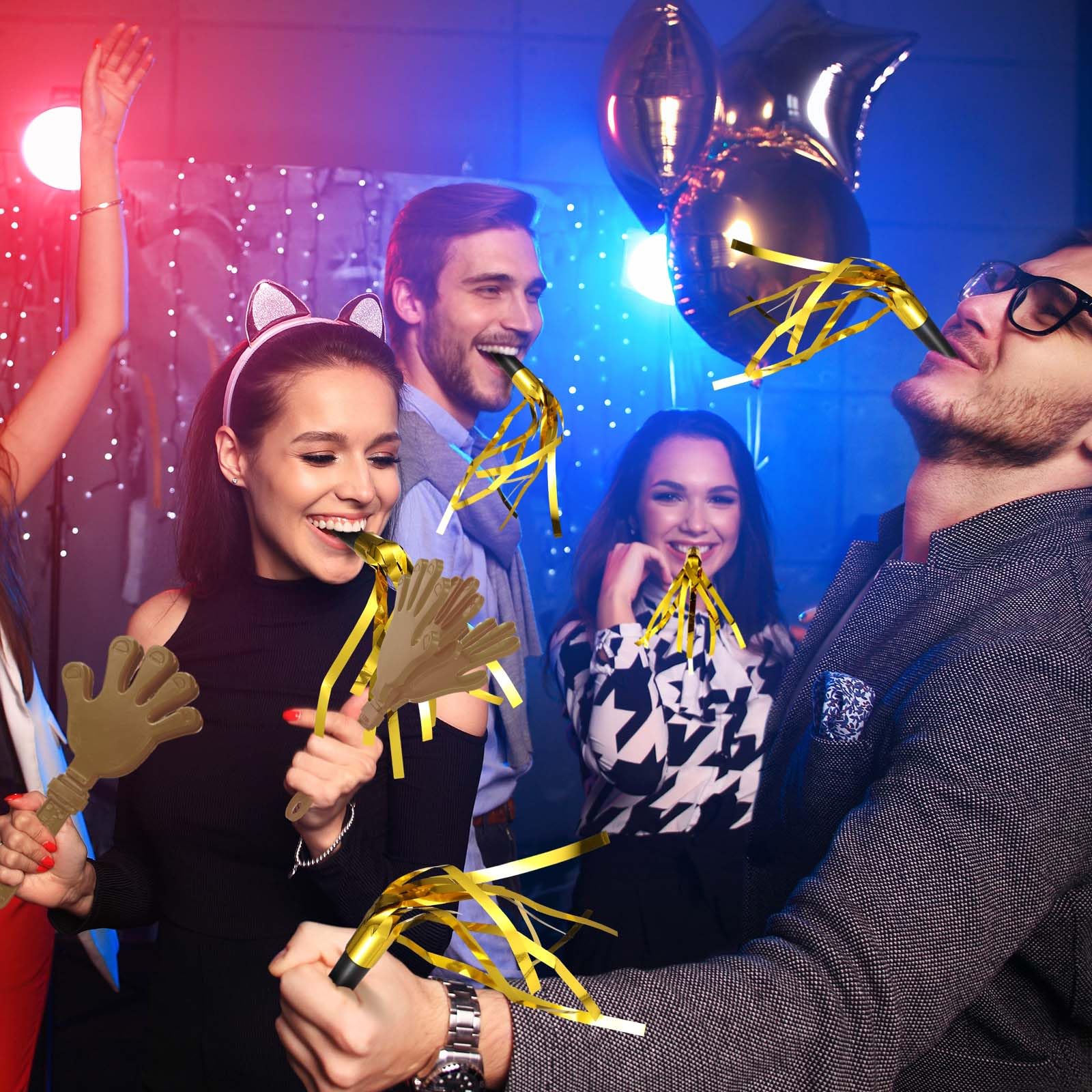 Snapklik.com : Motionchic 24 Pack Hand Clappers Noisemakers, Include 12 ...