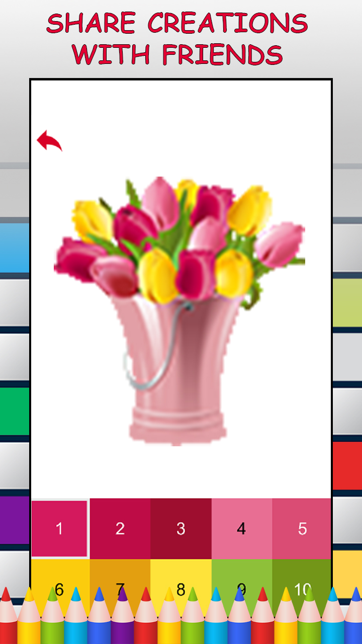 Tulips Color by Number - FREE Pixel Art Game - Coloring Book Pages ...