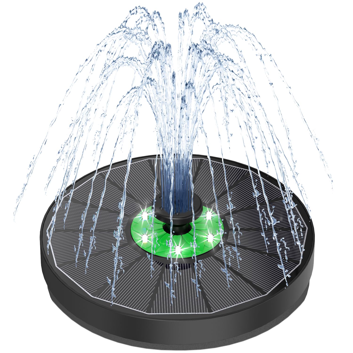 Amazon.com: Yzert Solar Fountain for Bird Bath Green Flower White ...