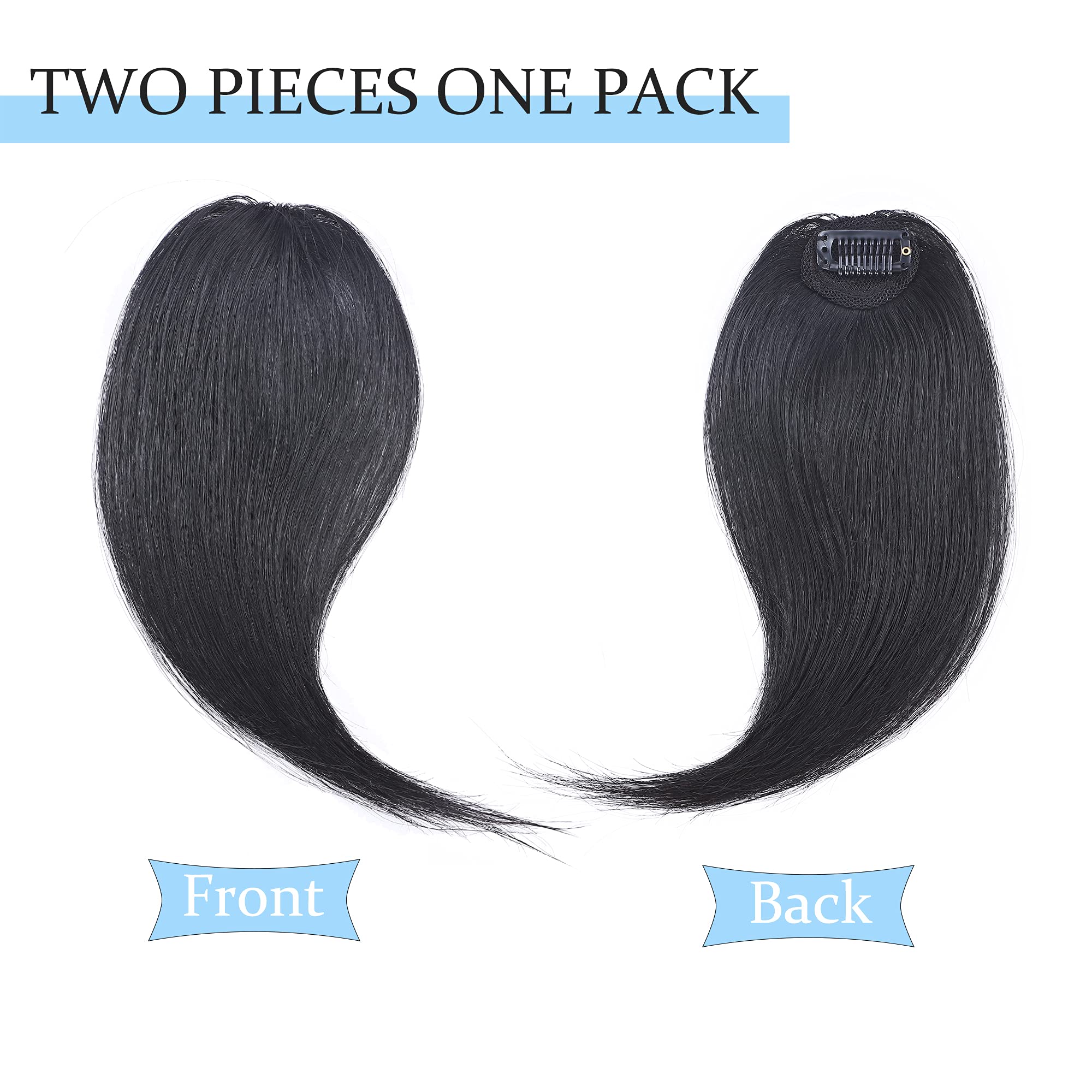 Snapklik.com : Side Bangs Clip In 100% Real Human Hair 10 Inch 2PCS ...