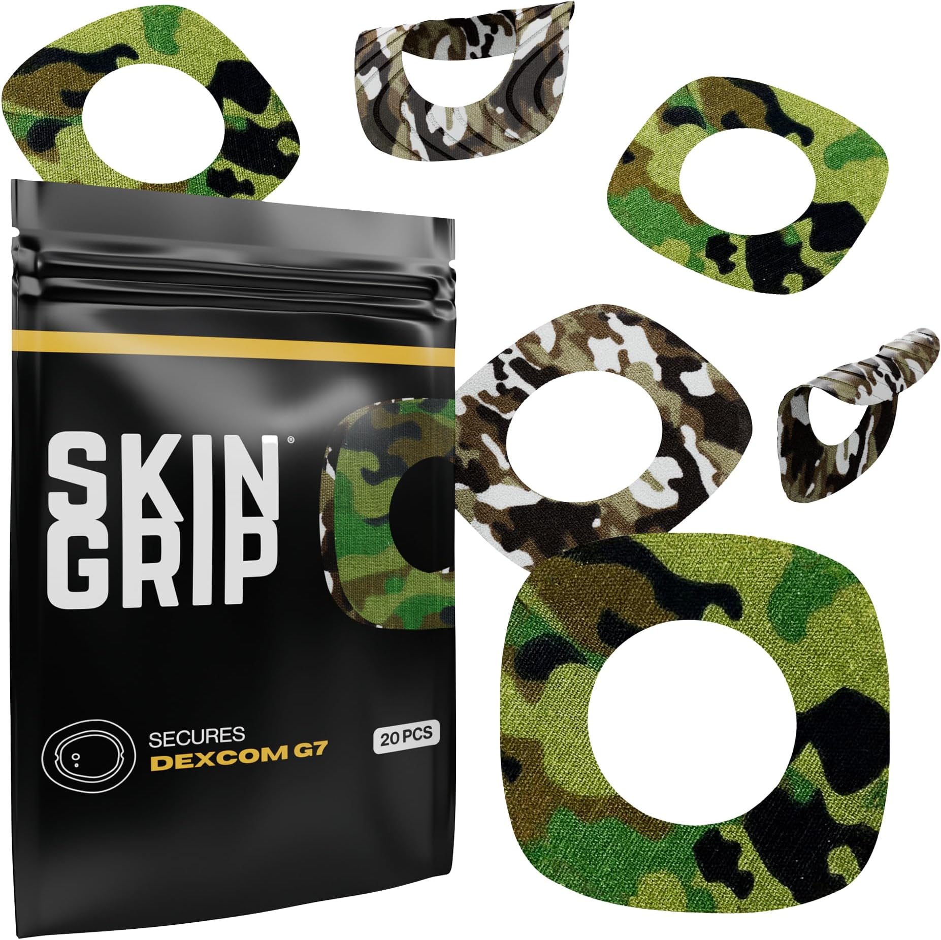 Amazon.com: Skin Grip Adhesive Patches for Dexcom G7 CGM with Cutout ...