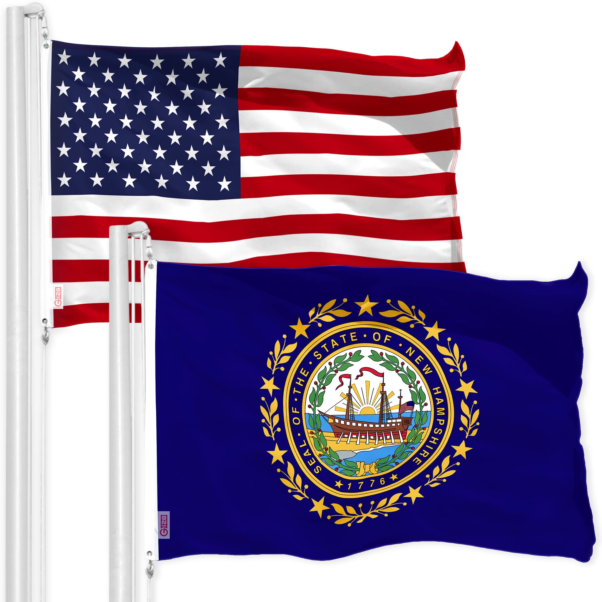 Nh Flag NH Flag State Of New Hampshire Flag Ultimate Flags