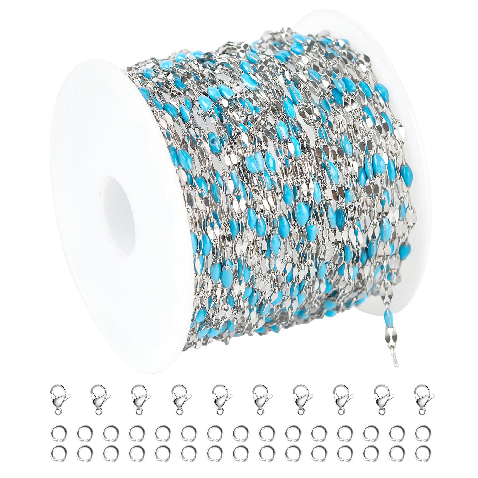 Amazon.com: UMAOKANG 5 Meters Silver Chains for Jewelry Making ...