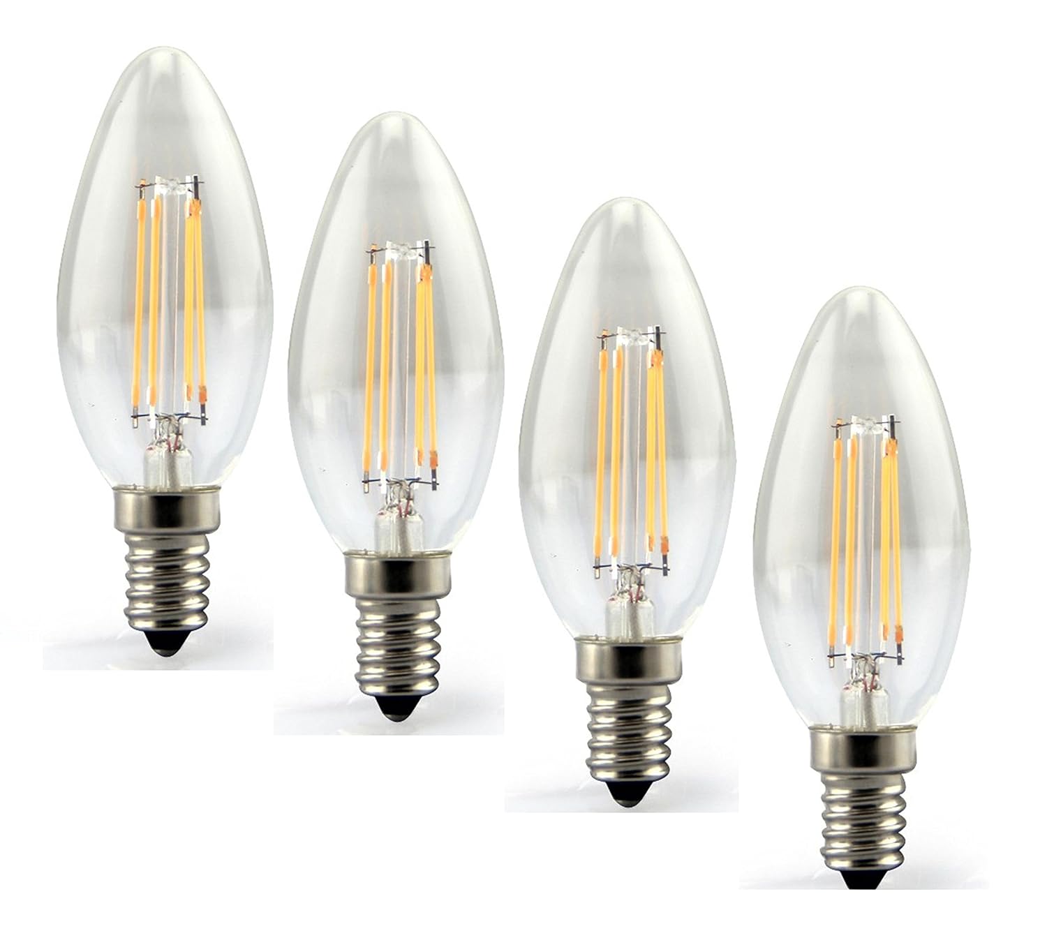 Buy Led Filament Bulb 6W -Candle - E14 -Color-Warm White(2700K) -Pack ...