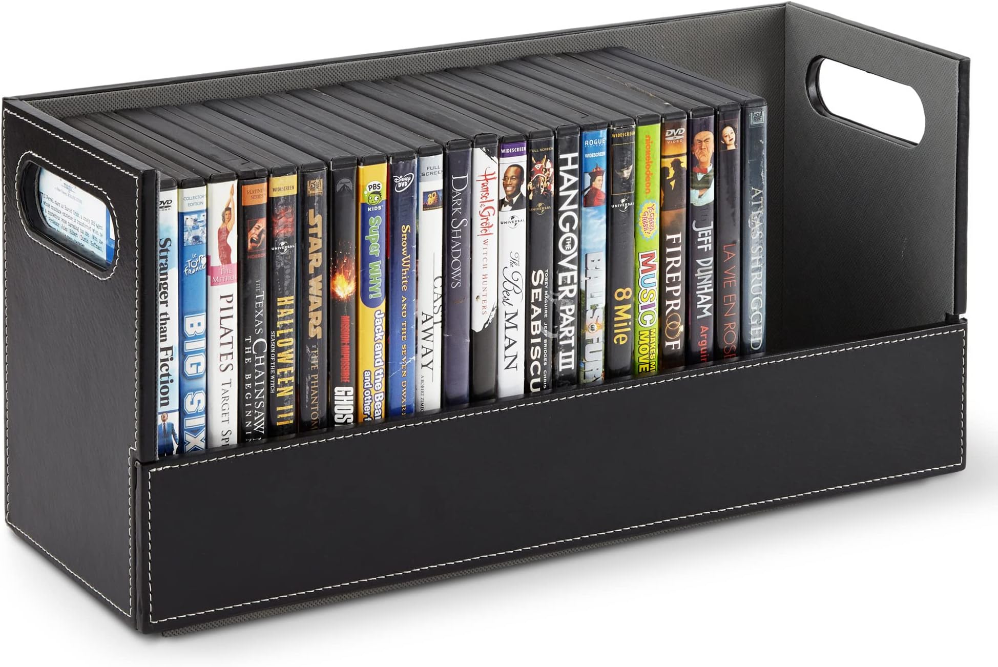Stock Your Home Stackable DVD Storage Organizer & Movie Media Home Storage Box for DVD/BluRay ...