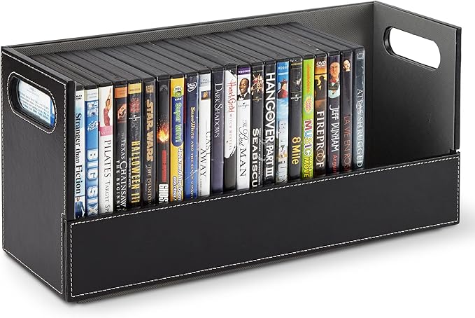 Stock Your Home DVD Storage Box, Movie Shelf Organizer for Blu-Ray ...