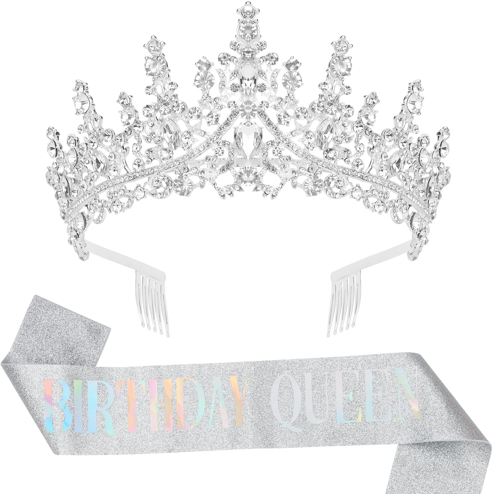 Amazon.com : TOBATOBA Birthday Sash Birthday Crowns for Women Girls ...