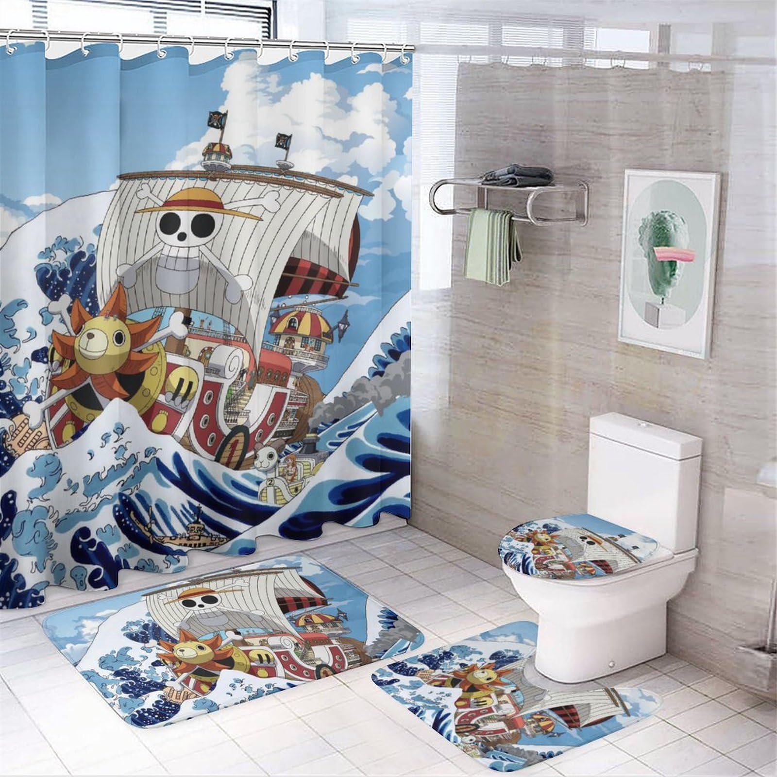 One Piece Anime Shoower Curtain