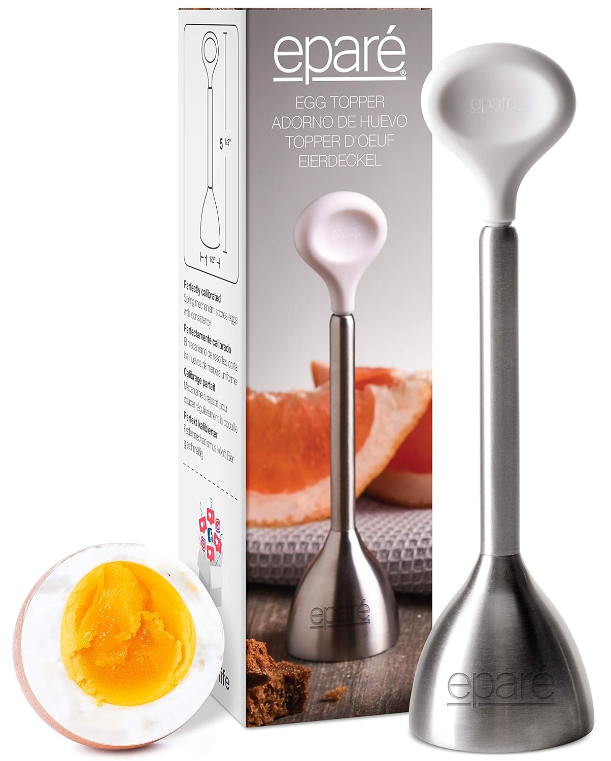 Egg Topper Cutter & Cracker - Soft Boiled Egg Shell Separator - Hard ...