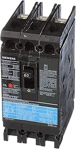 SIEMENS ED63B060L Breaker ED6 3P 600V 60A Lug, Black - Amazon.com