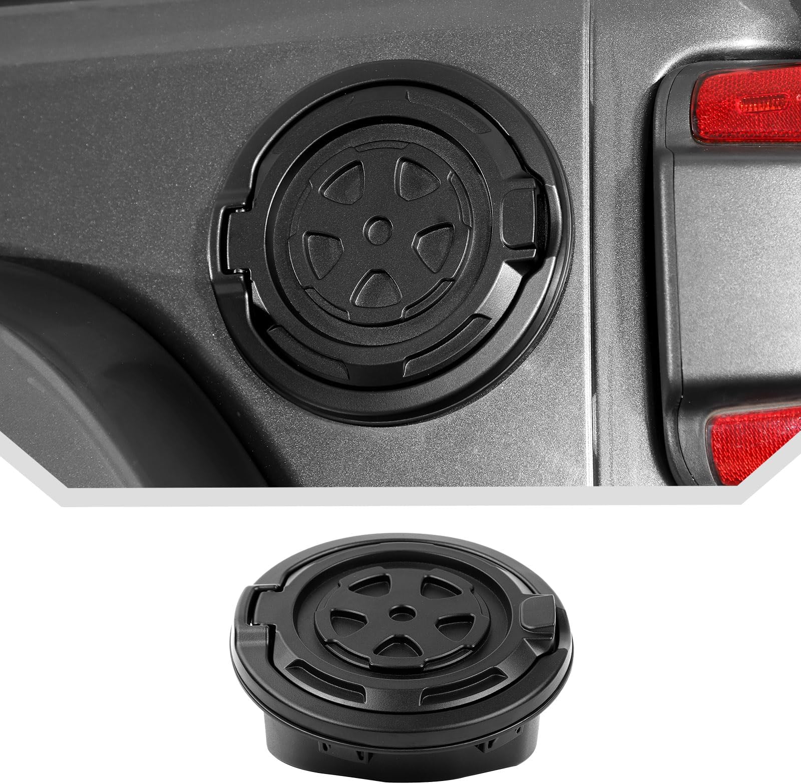 Amazon.com: JeCar Gas Tank Cap Fuel Door Cover Fit for Jeep Wrangler JL ...