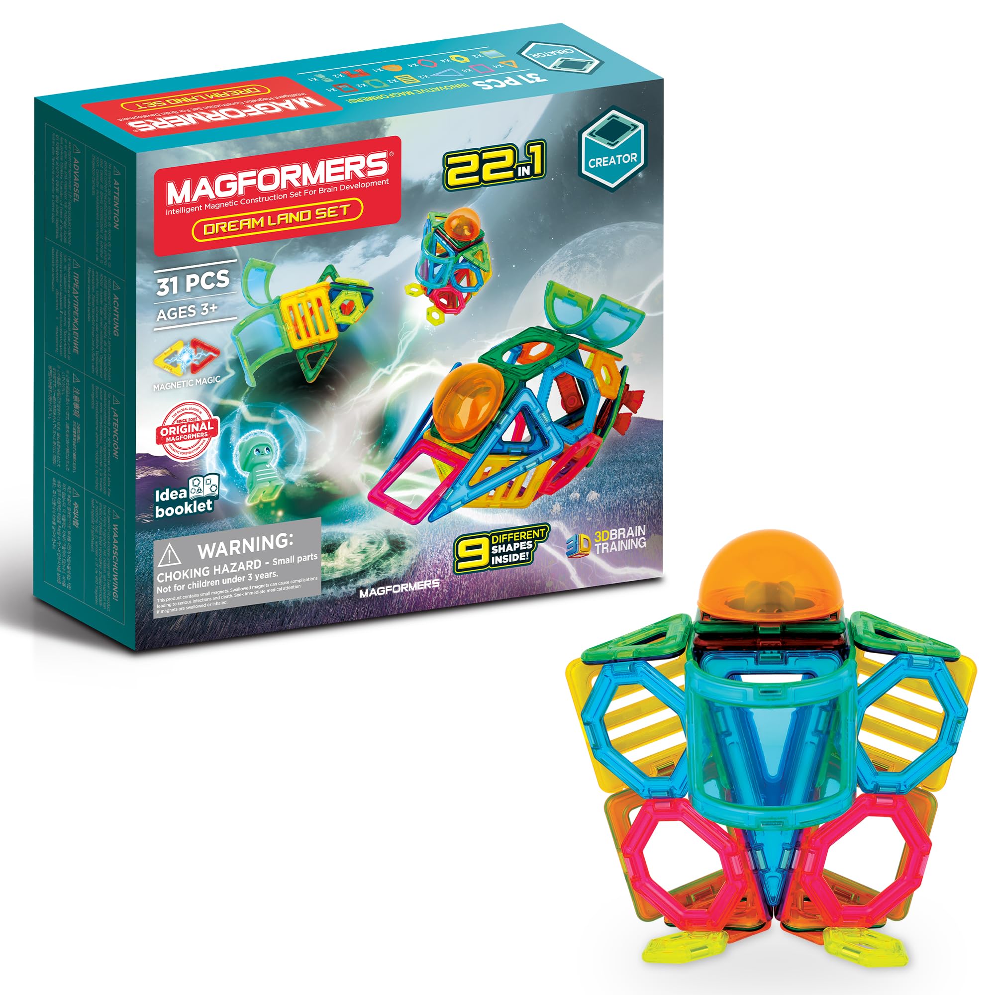 Amazon.com: Magformers Dream Land 31-Piece Set | Magnetic Tiles ...