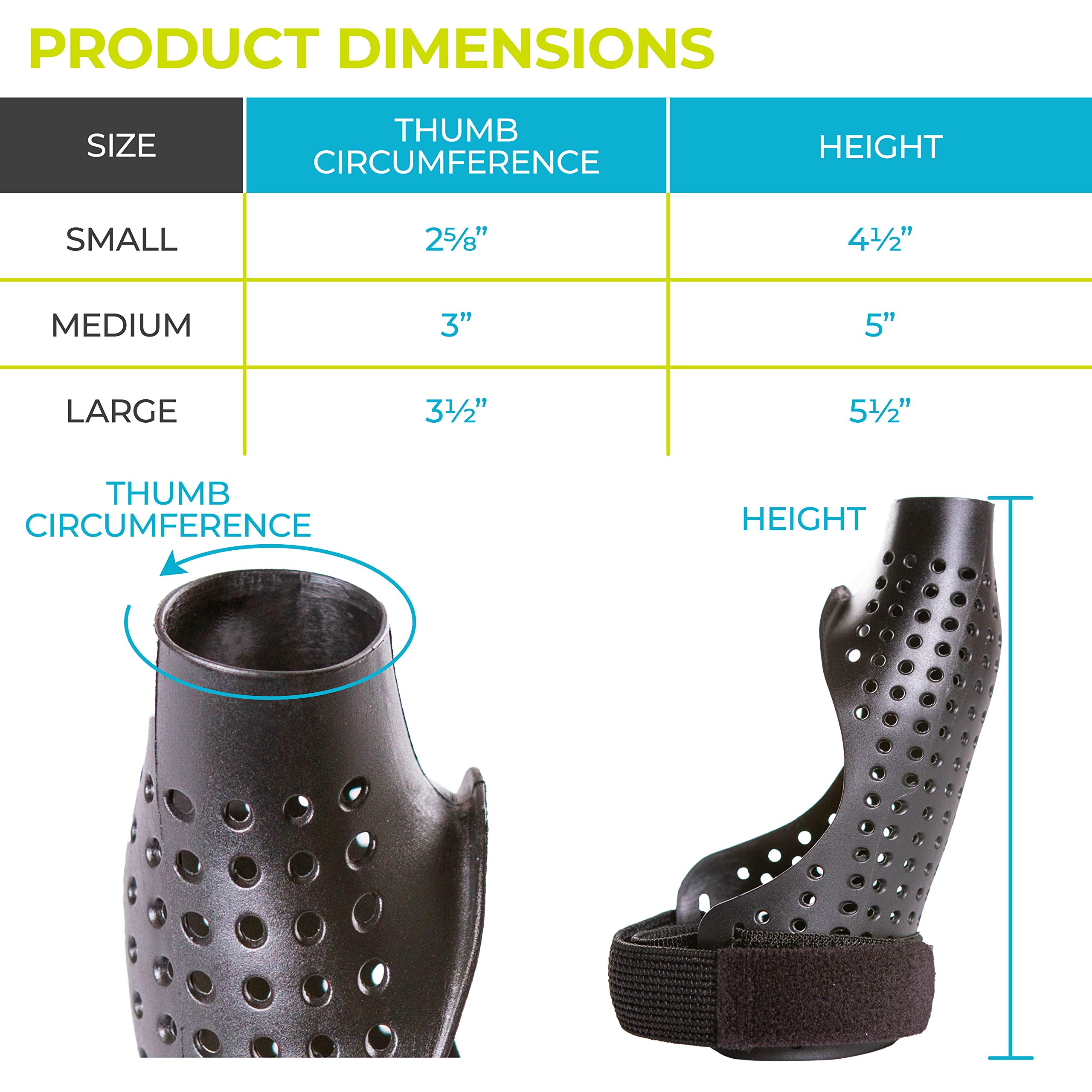 Buy BraceAbility Hard Plastic Thumb Splint | Arthritis Treatment Brace ...