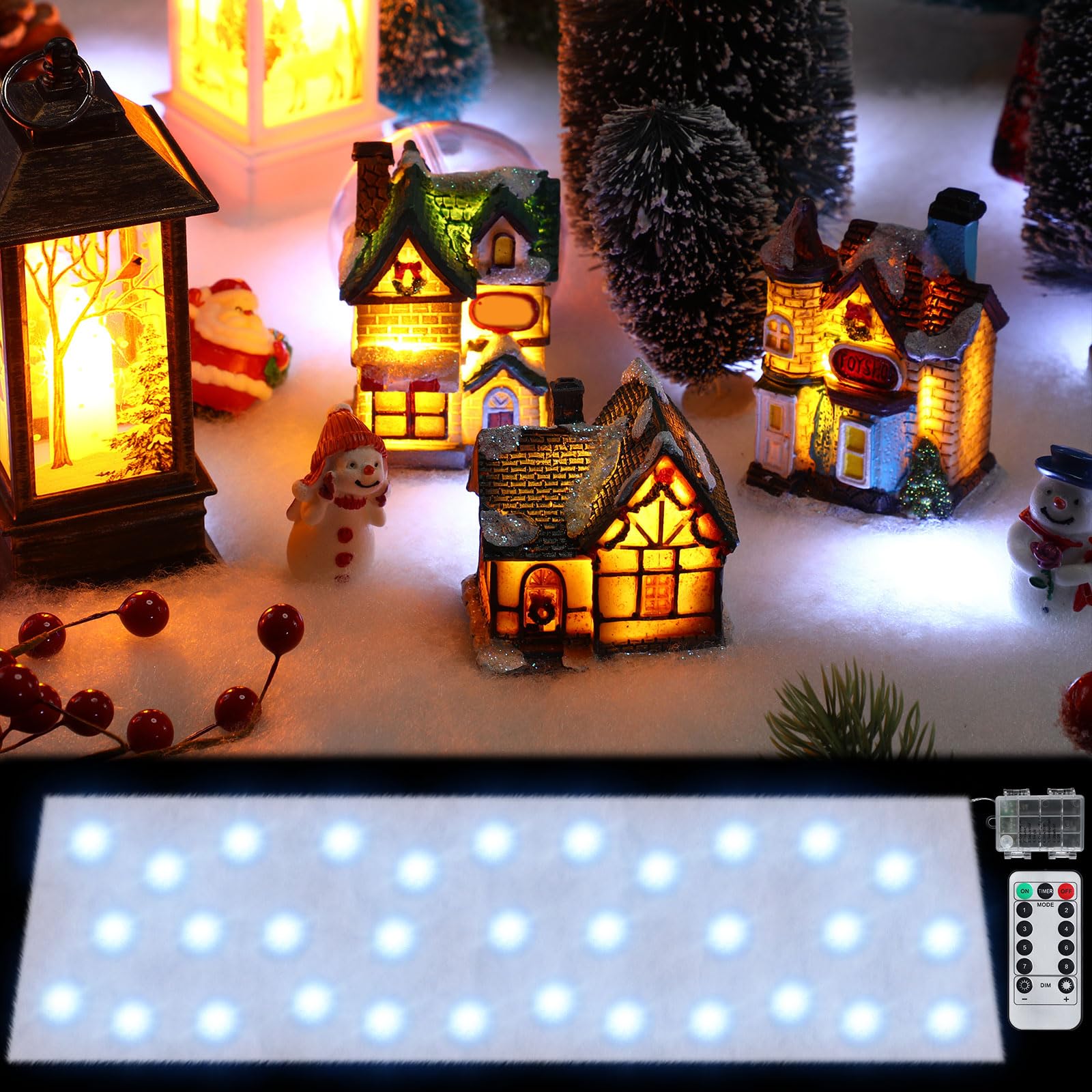 Amazon.com: Zhengmy Christmas Pre Lit Snow Blanket with LED Lighted ...