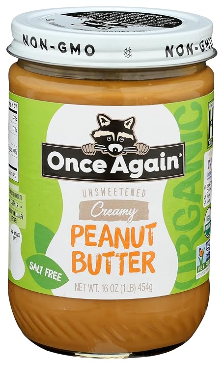 Amazon.com : Once Again Organic Creamy Peanut Butter, 16oz - Salt Free ...