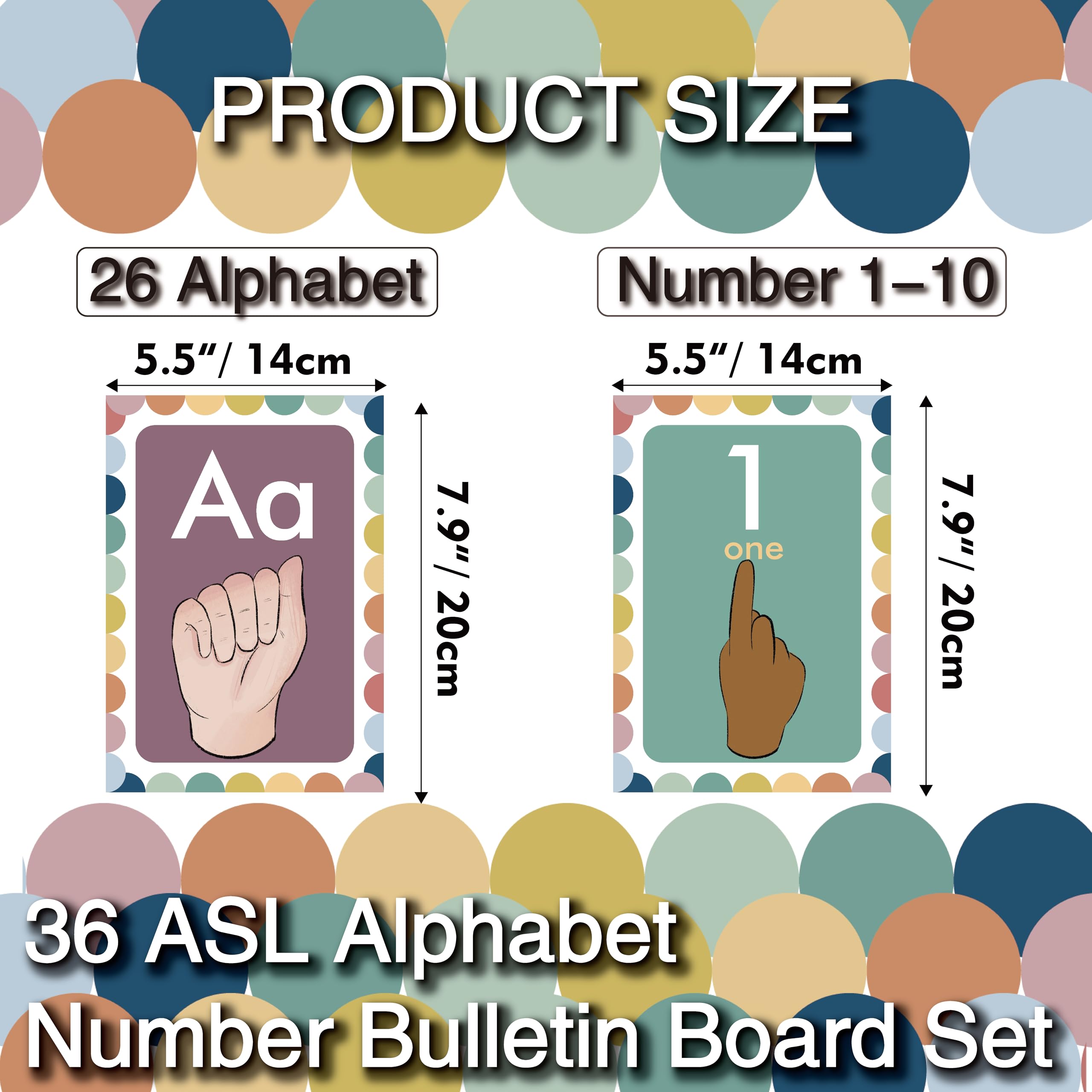 Snapklik.com : 36 Pieces ASL Alphabet Line Bulletin Board Set ABC ...