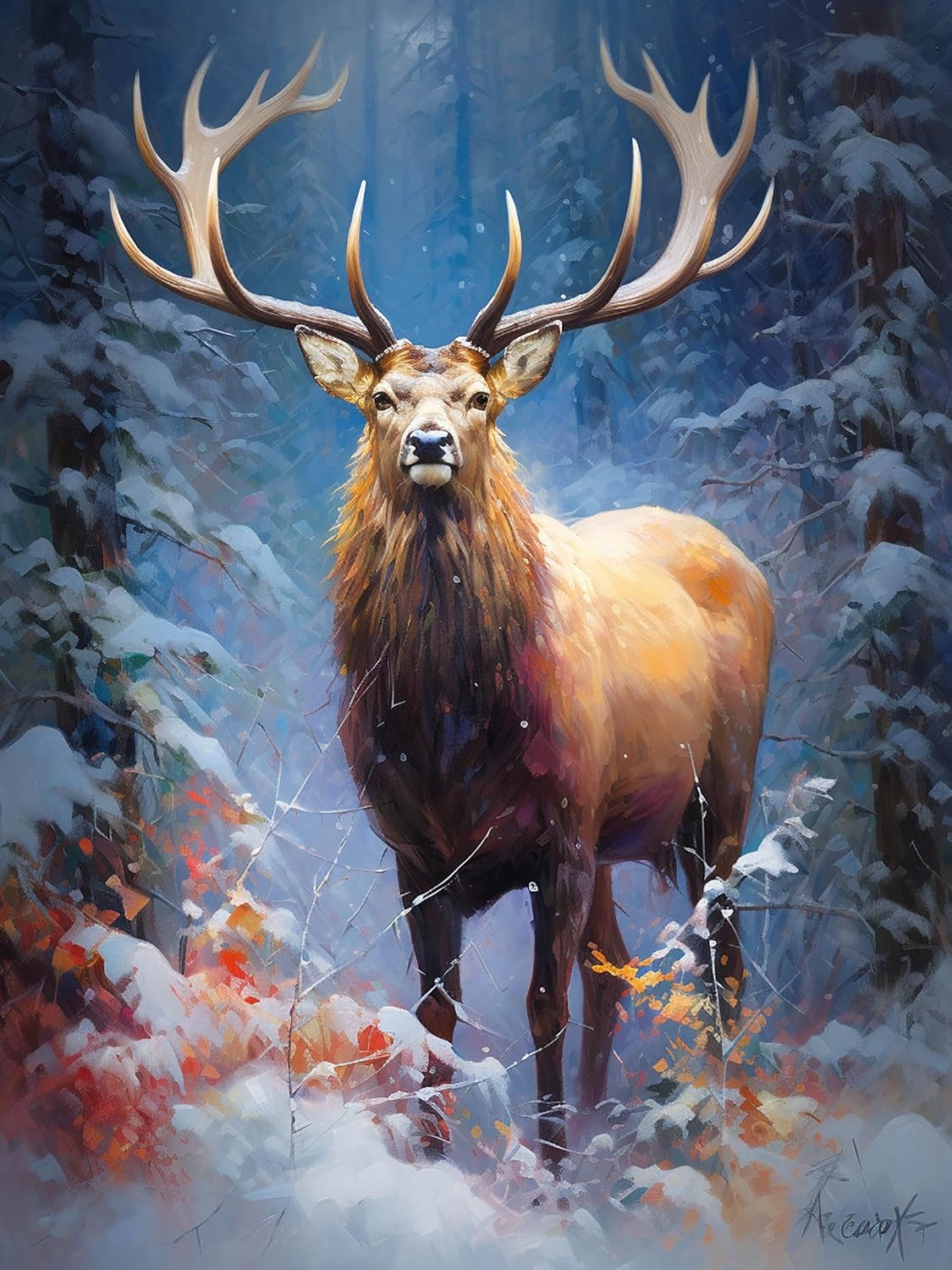 Amazon.com: CHOSIGHT 5D Diamond Art Painting Deer Kit - DIY Paint with ...