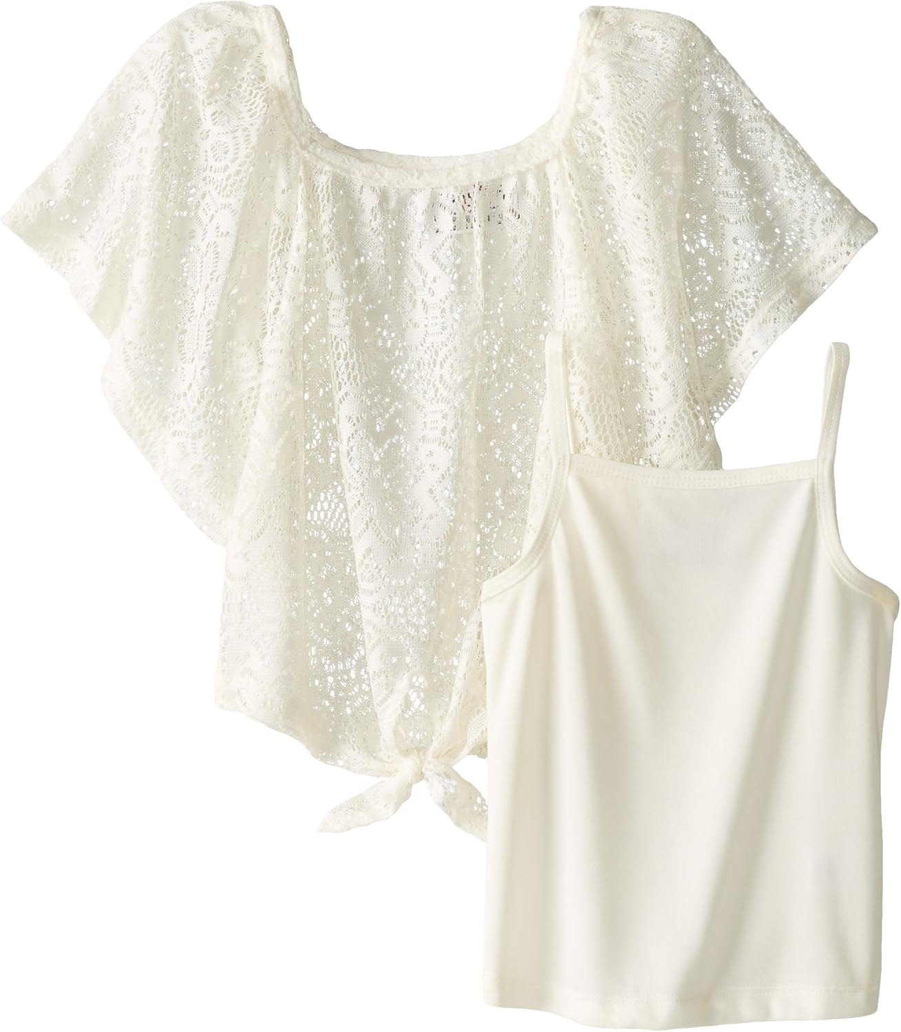 Amazon.com: Beautees Little Girls' 2 Pack. Lace Top, Natural, 4 ...
