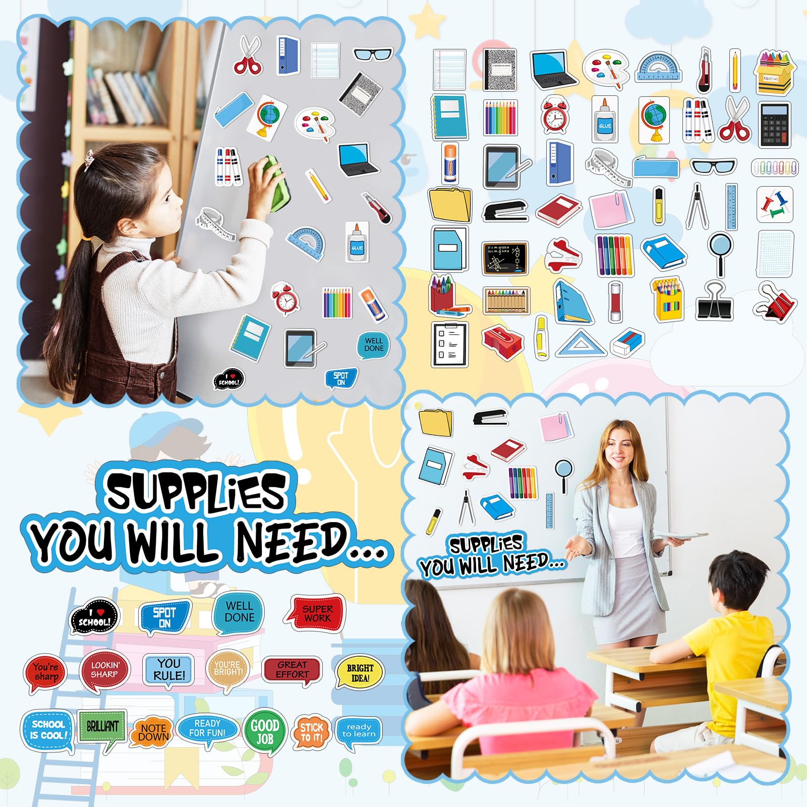 Snapklik.com : 68 Pcs Youll Need Management Magnets Classroom Must ...