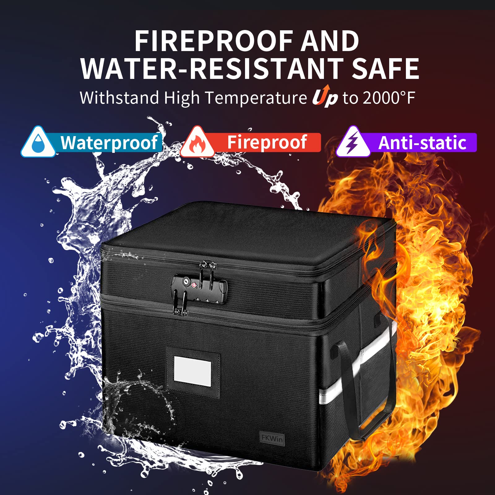 Fireproof Document Box with L...B0B1M7CMQ8 | Encarguelo.com