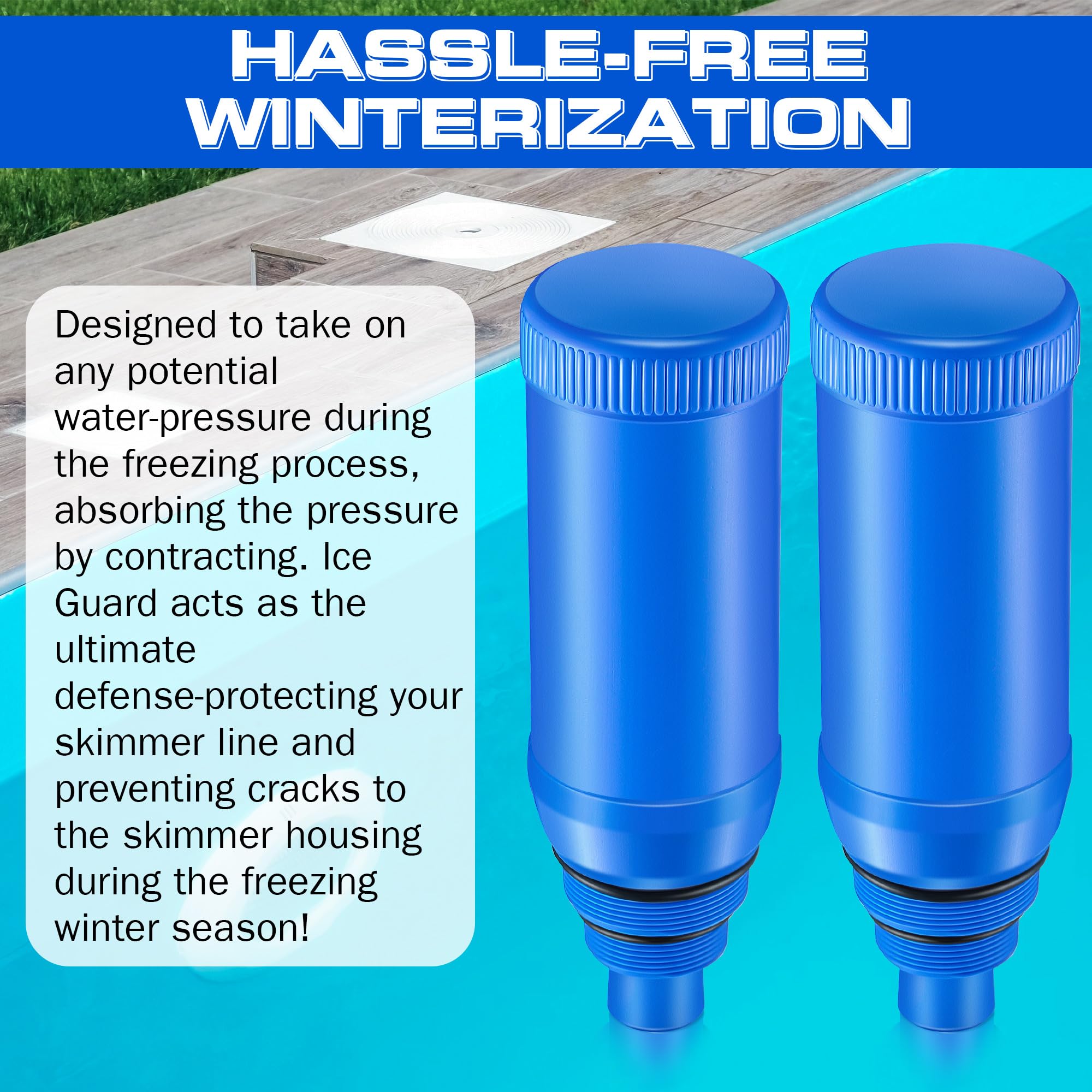 Snapklik.com : Dunkive 2 Pack Pool Skimmer Plug, Guard, Winterization ...