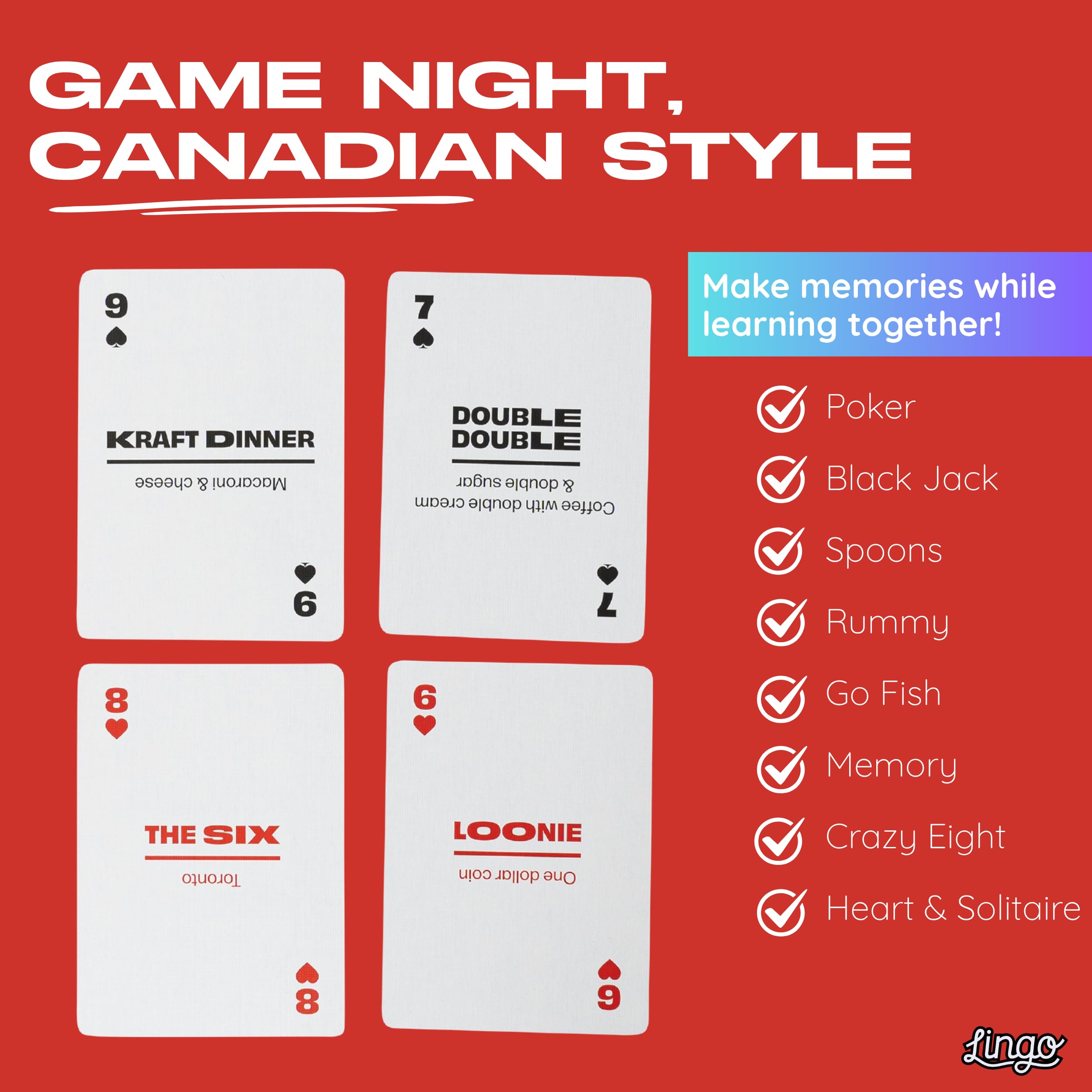 Snapklik.com : Canadian Playing Cards Travel Flashcards Learn Canadian ...