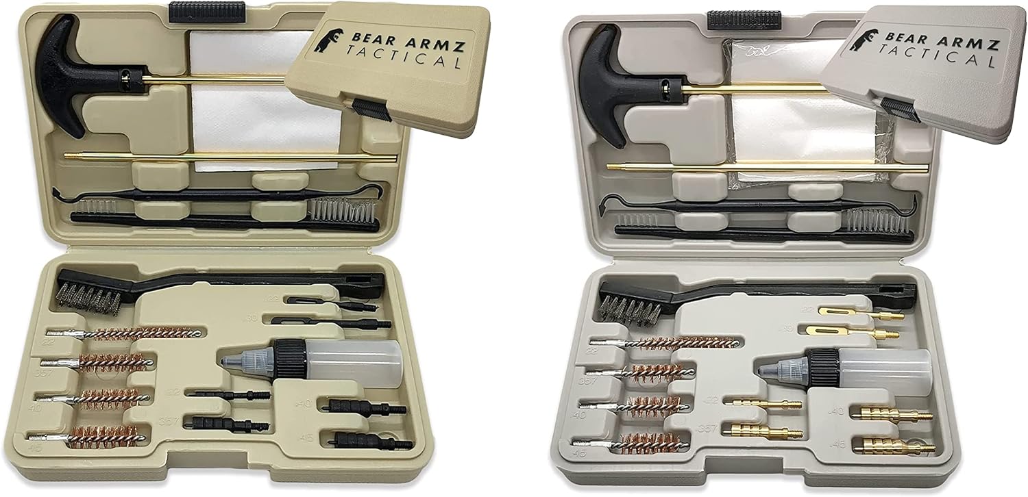Amazon.com : Bear Armz Tactical Universal Handgun Cleaning Kit | Brass ...