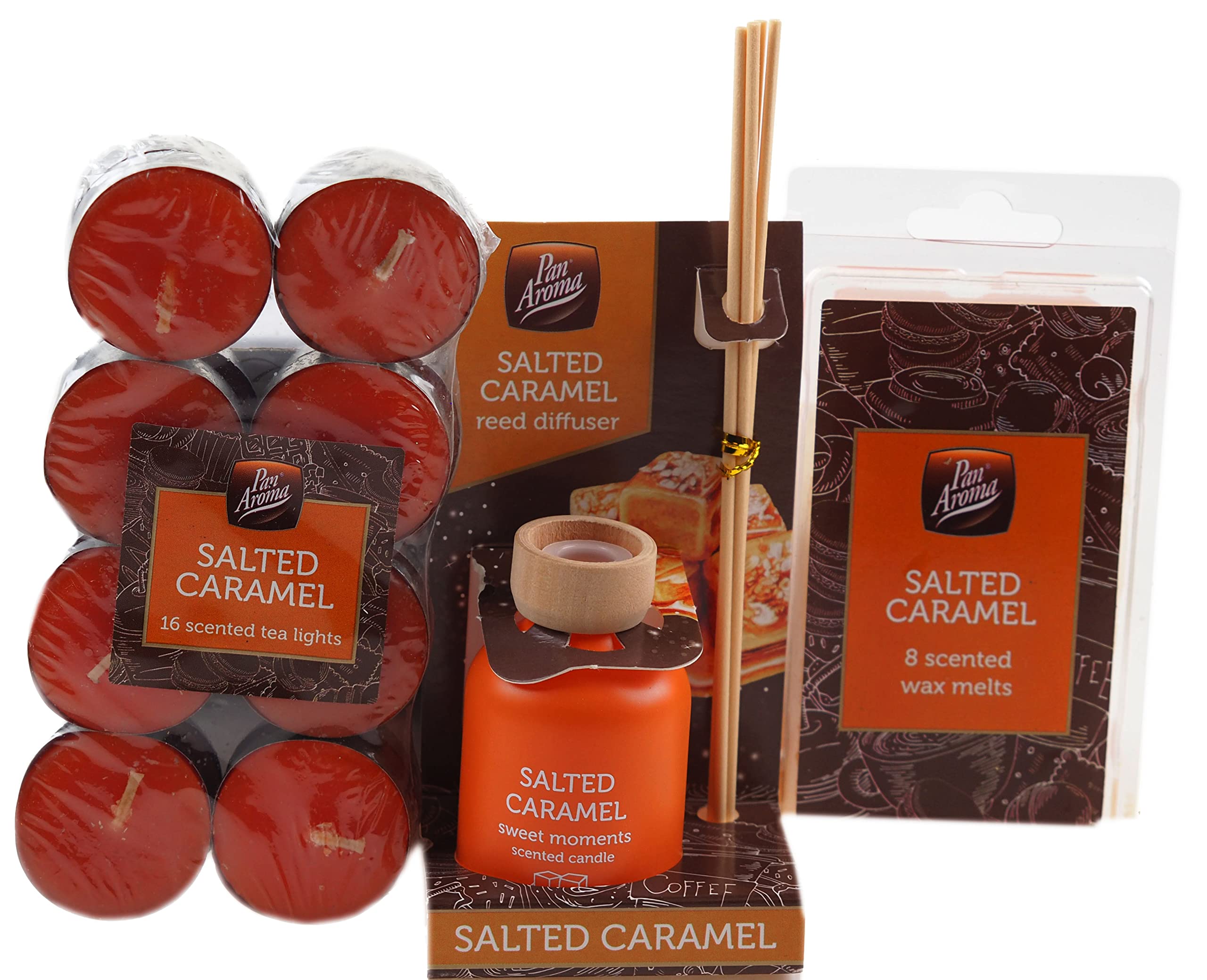 Pan Aroma Salted Caramel Fragrance Diffuser, Melts, Incense, Candles 3 ...