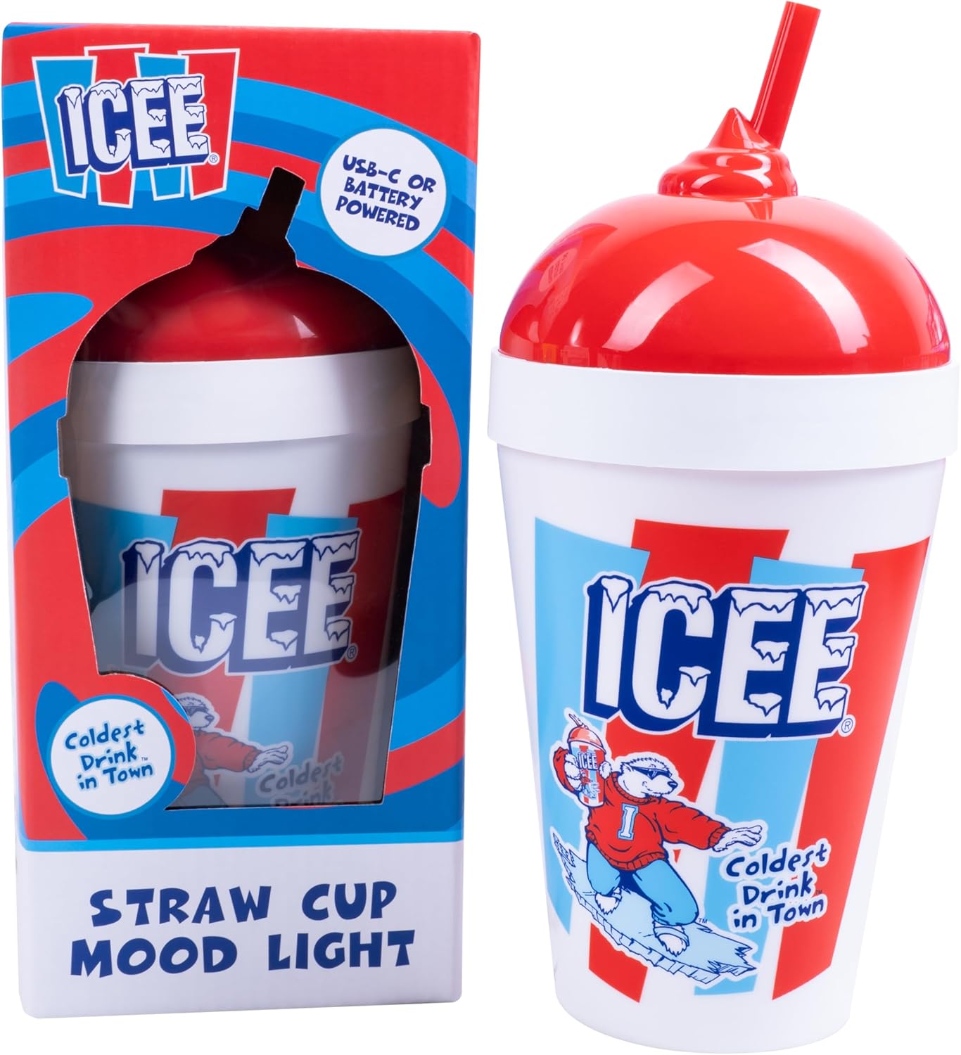Fizz Creations ICEE Straw Cup Mood Light. 9" Tall ICEE Slushie Mood ...
