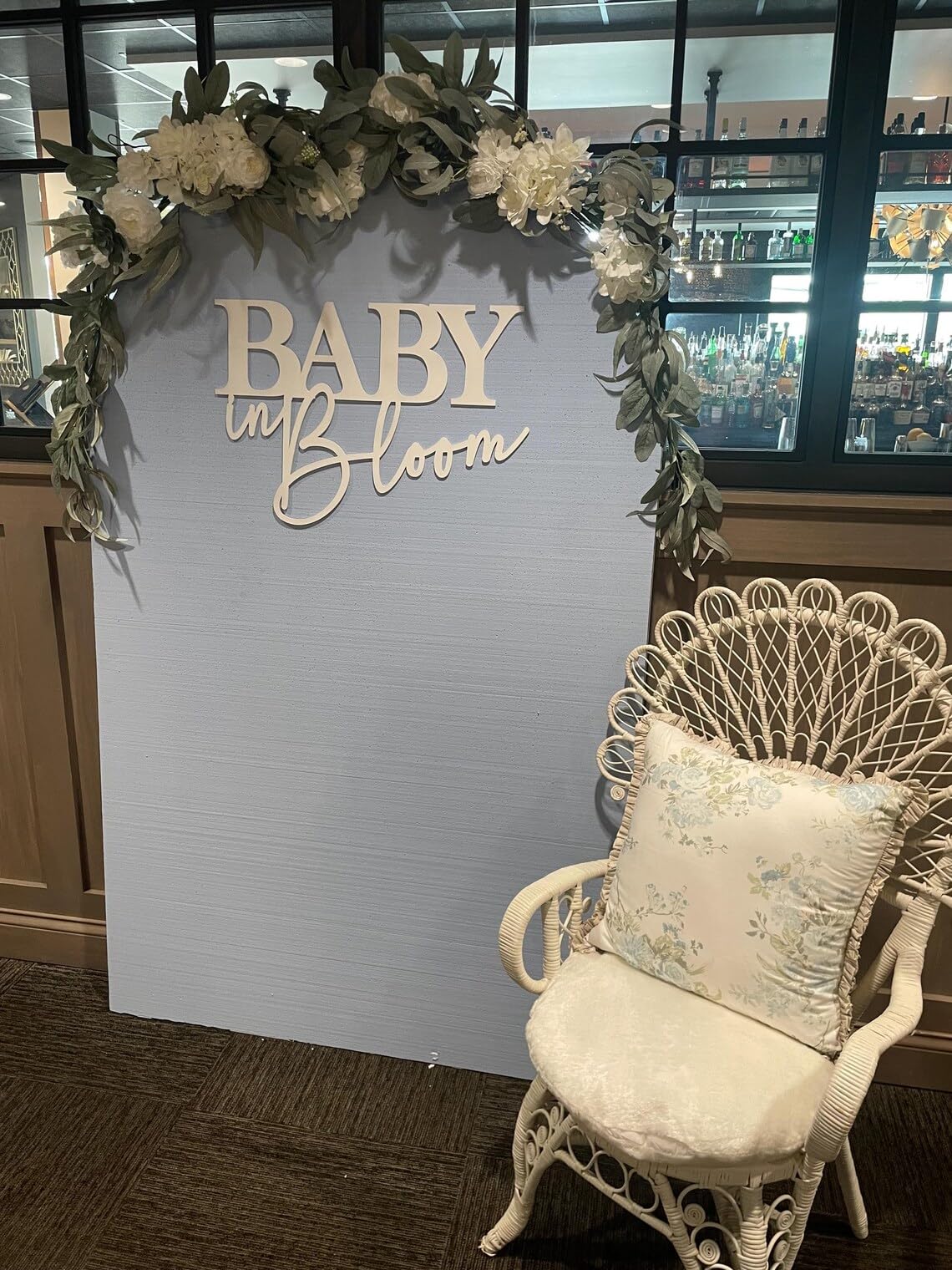 Amazon.com: Baby in Bloom Sign for Backdrop - DIY Wooden Baby Shower ...
