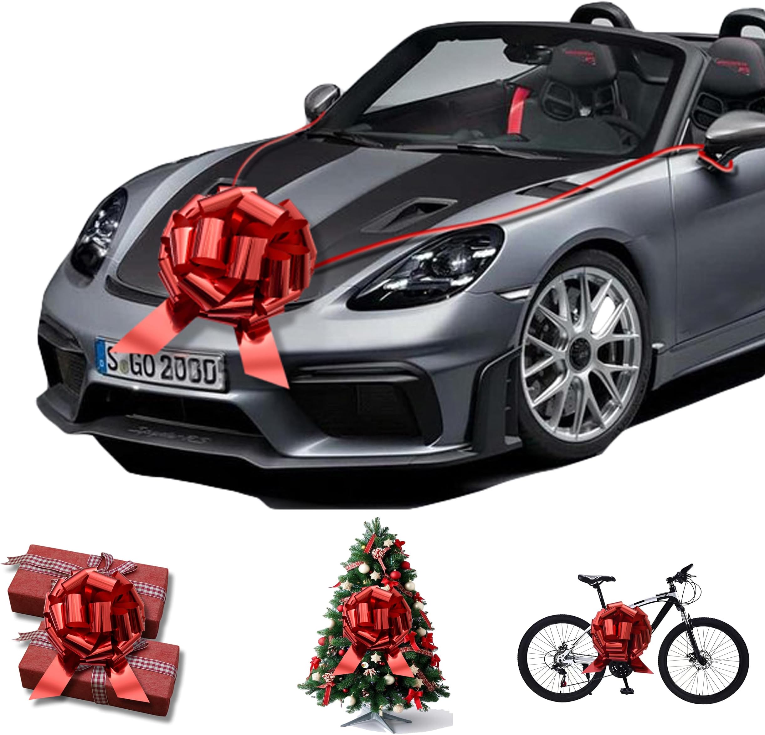Amazon.com: Big Car Bow Giant Extra Large Bow for Cars, Birthday ...