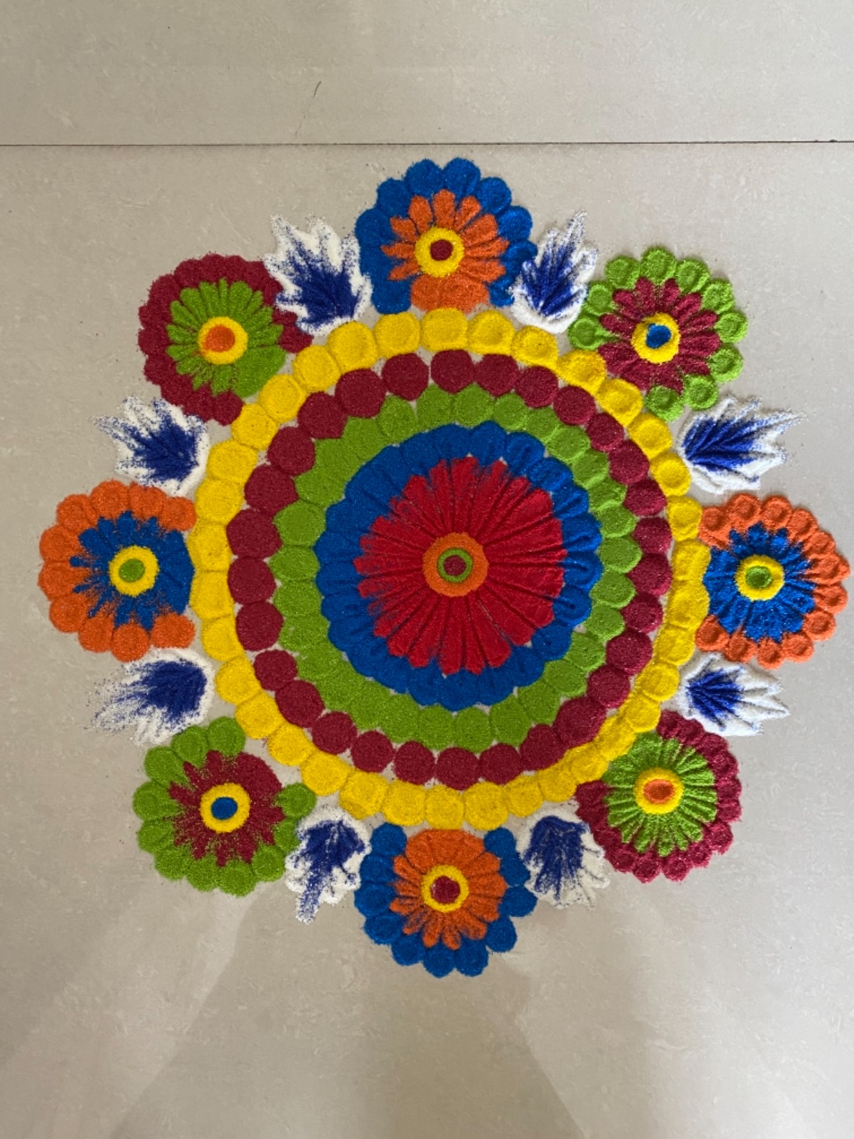 Buy Ascension 5 Rangoli Powder Colors Bottles with 4 Stencils Design ...