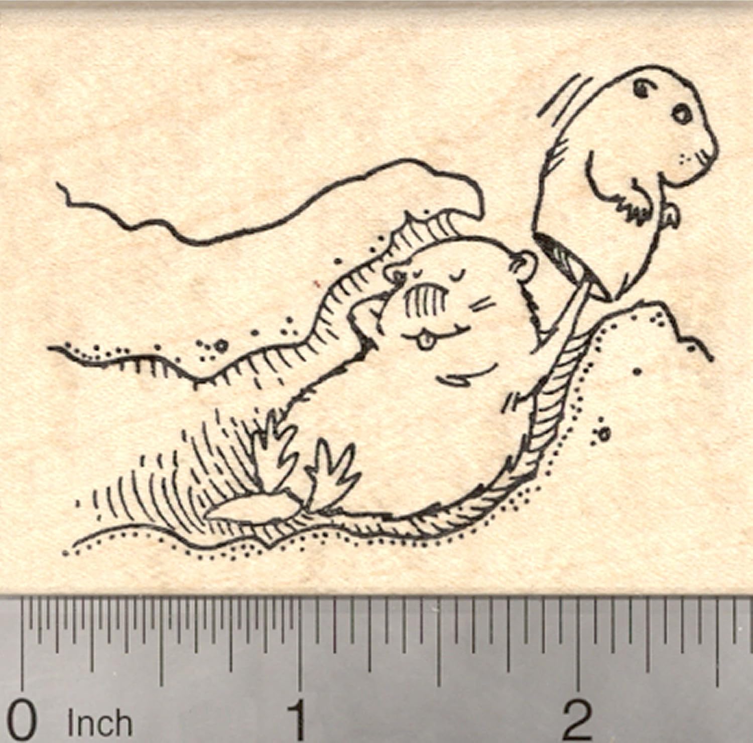Amazon.com: Groundhog Day Rubber Stamp, Resting Marmot with Puppet ...