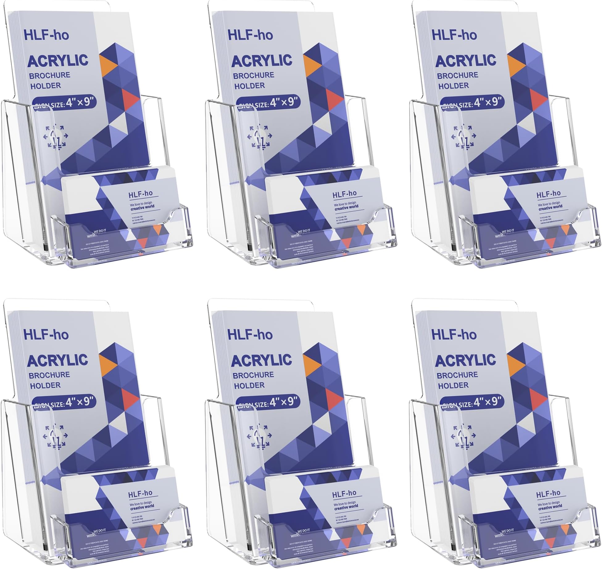 Amazon.com : KTRIO Acrylic Brochure Holder 8.5x11 inches 2 Pack, Clear ...