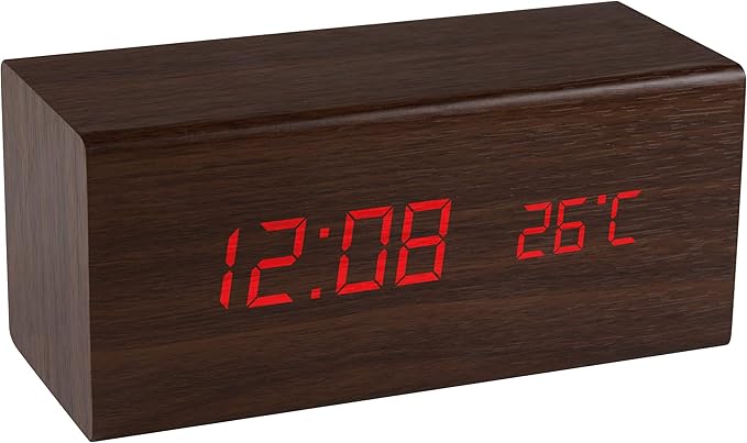 Amazon.com: Precision Alarm Clock, One Size, Brown : Home & Kitchen
