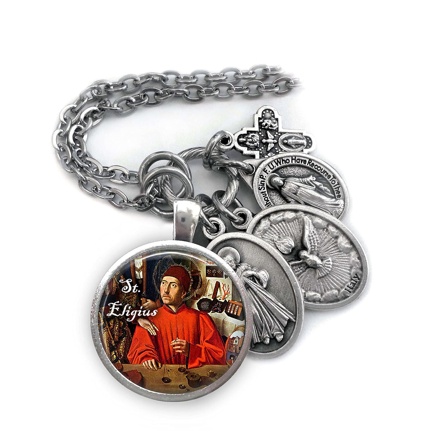 Amazon.com: St. Eligius Necklace, Keychain or Clip, Confirmation Patron ...