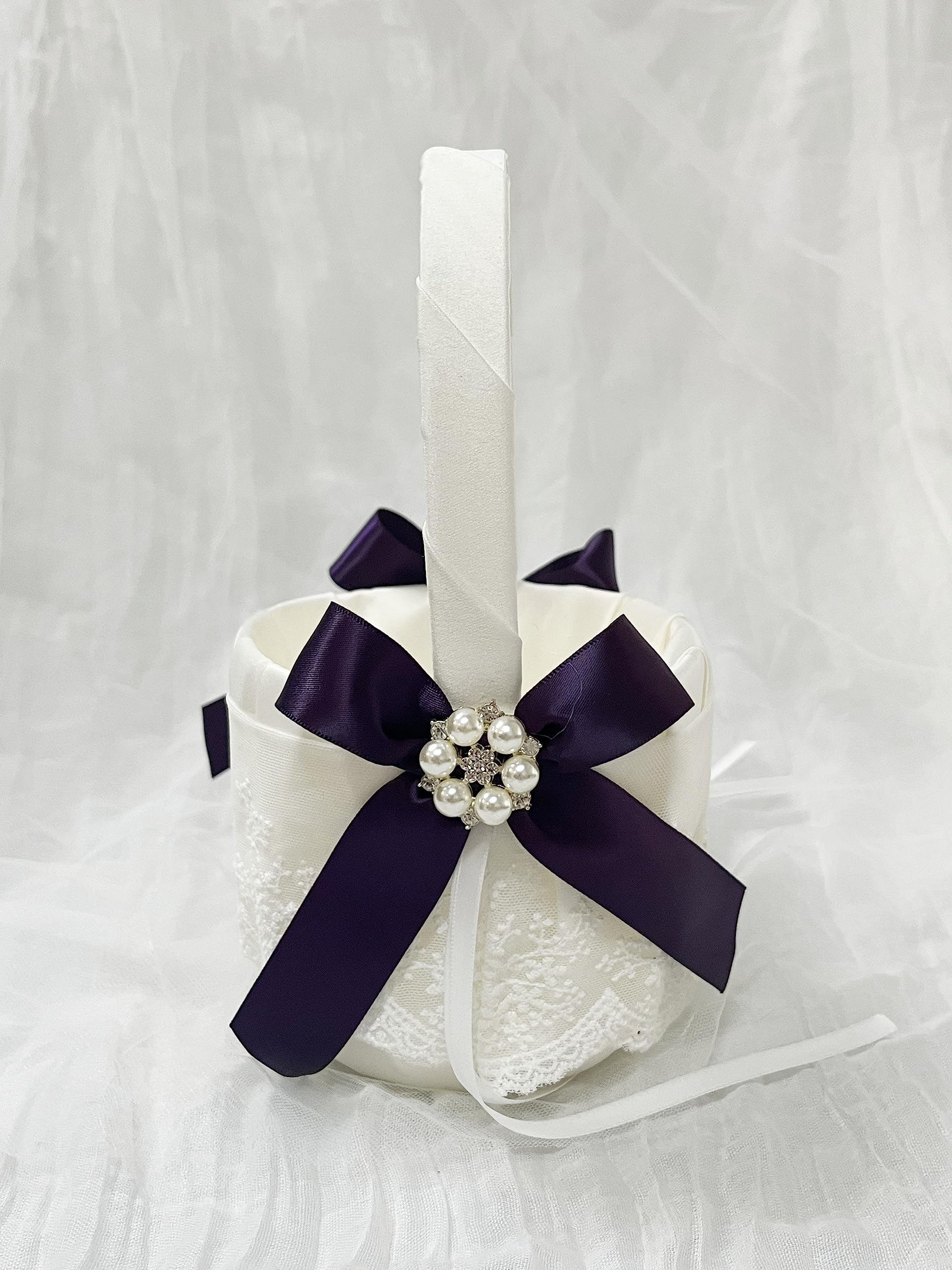 Purple Flower Girl Baskets