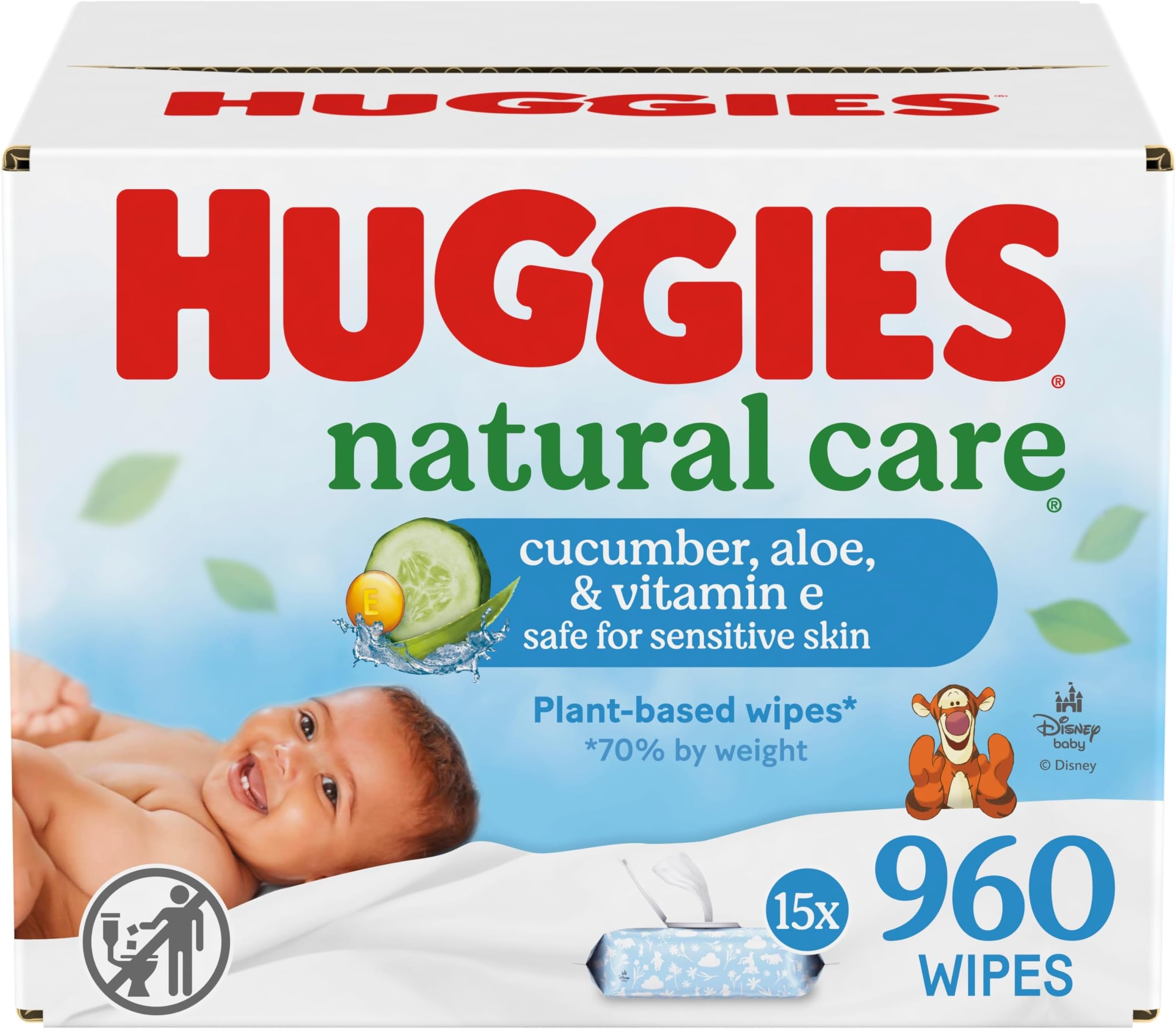 Amazon.com: Huggies Skin Essentials Baby Wipes, Hypoallergenic, 99% ...