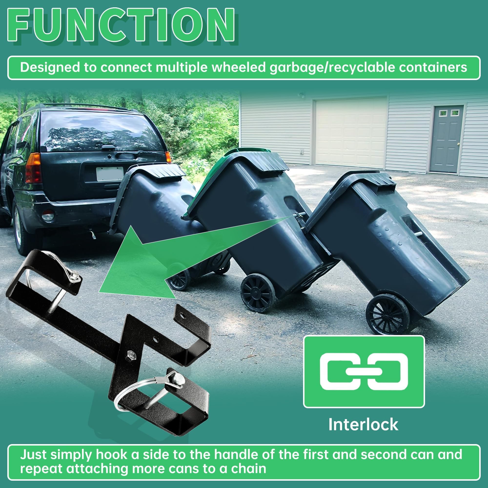 Snapklik.com : Universal Can Couplers Receiver Multiple Wheeled Trash ...