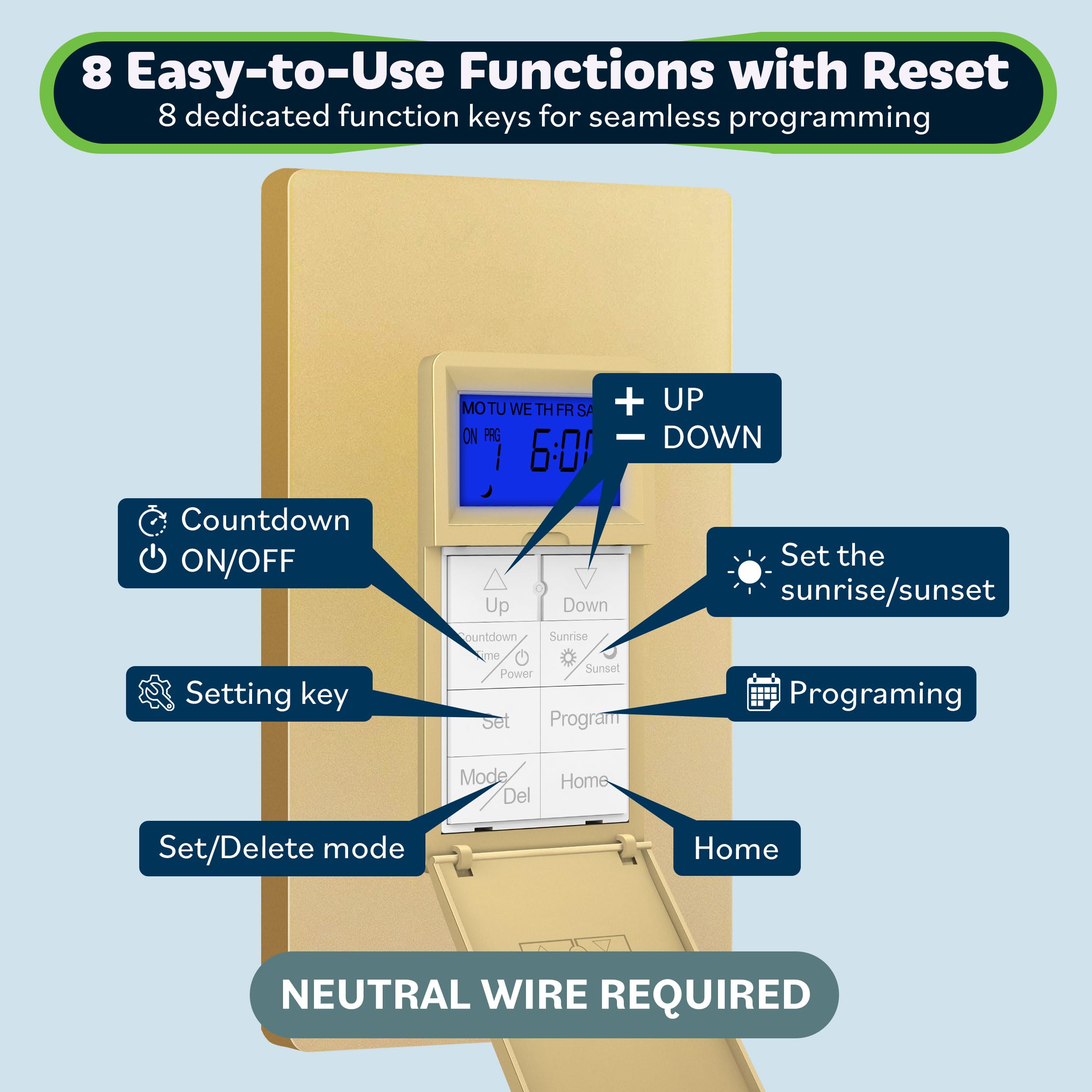 Snapklik.com : Digital Astronomic Timer Switch, 7-Day Programmable ...