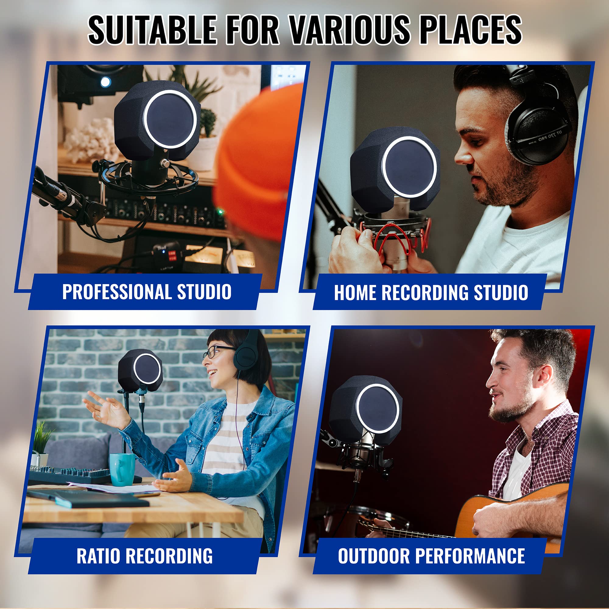 Buy Melon Studio Microphone windscreen Pop Filter For Mic, Vocal ...
