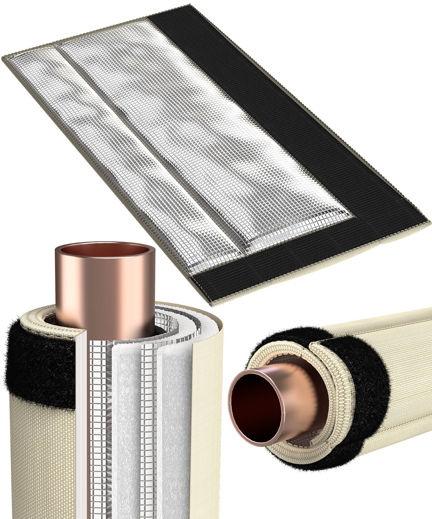 Redford Supply Co. Cold Snap (5°F) Double Wall Cotton Pipe Sleeve Cover ...