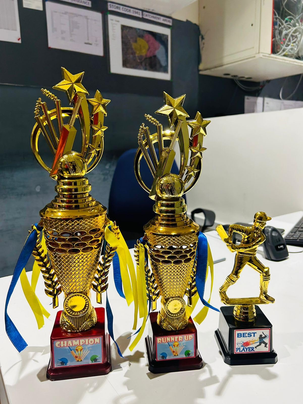 Victory Cricket Trophy for Champion Runner-Up Best Player | Trophy Set ...